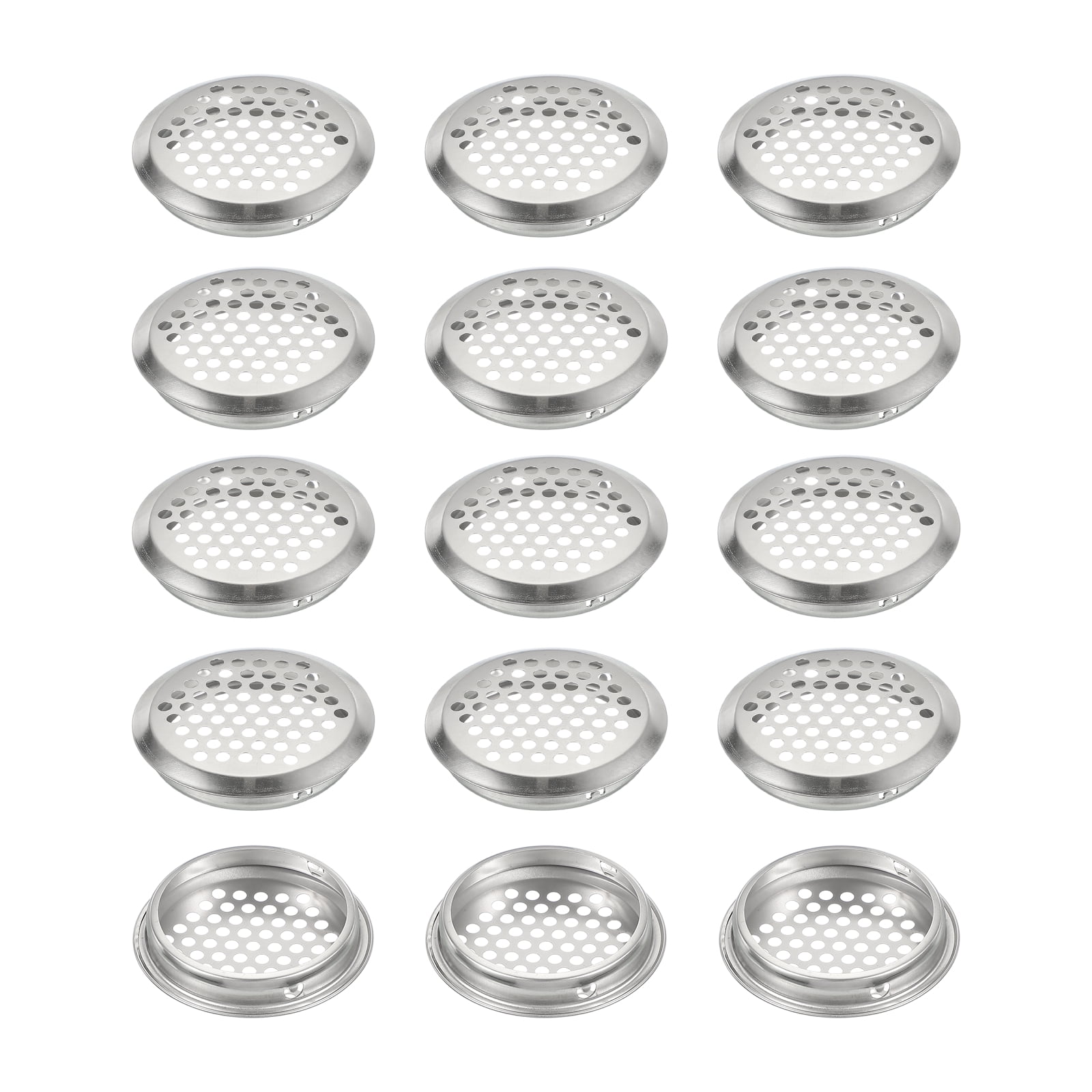 Uxcell 60mm Circular Air Vents, Dual Panel Round Mesh Hole Louver Round ...