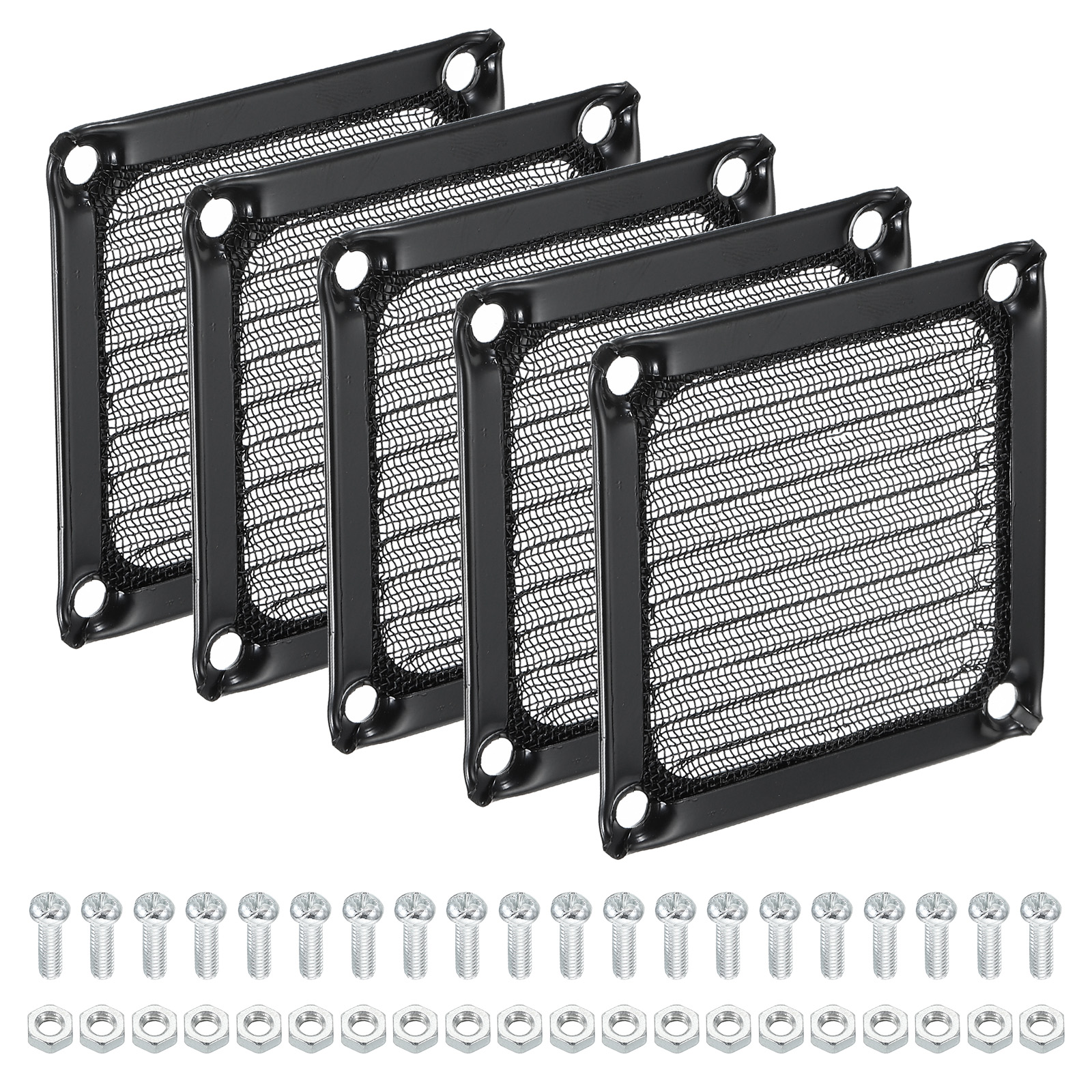 Uxcell 60mm Fan Filter Grill with Screws, 5 Pack Stainless Steel Mesh ...