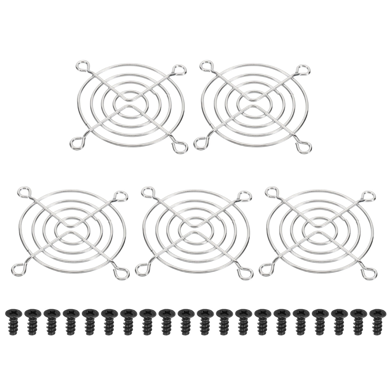 Uxcell 60mm Fan Grill with Screws 5pcs Metal Ventilator Grill Cover ...