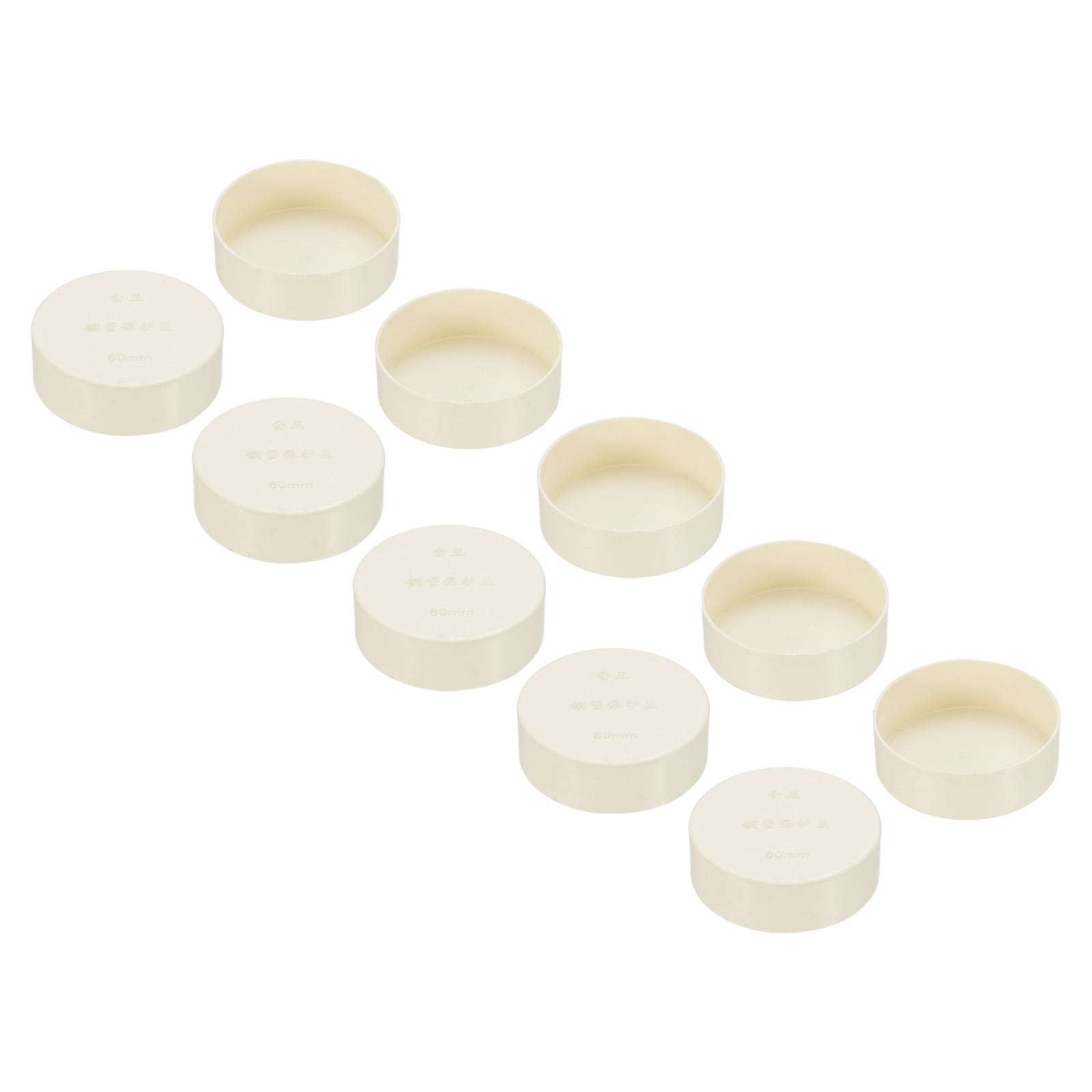 Uxcell 60mm ID Pipe End Caps, 10 Pack Round Fencing Post Tubing Insert ...