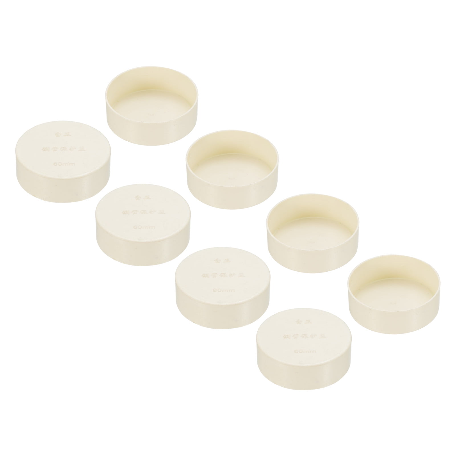 Uxcell 60mm ID Pipe End Caps, 8 Pack Round Fencing Post Tubing Insert ...