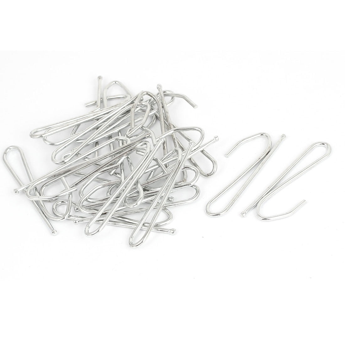 Uxcell 60mm Long Short Hook Shank Single Prong Pleat Curtain Drape ...
