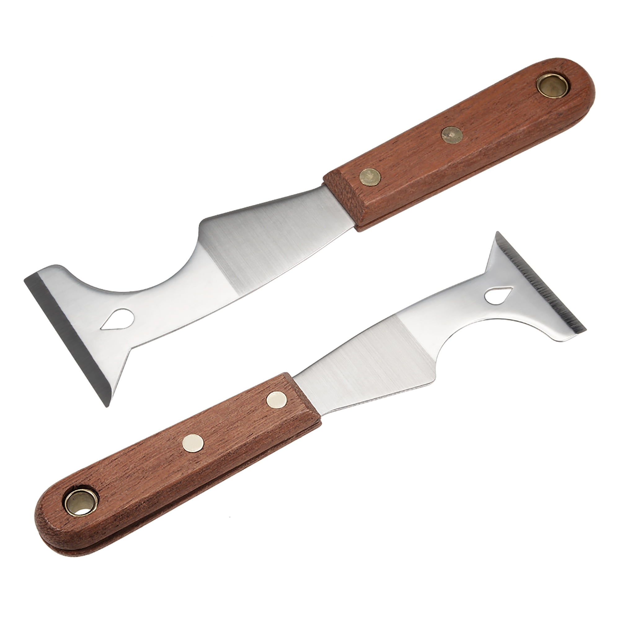 Uxcell 60mm Stainless Steel Plate Wooden Handle Putty Paint Scraper 2 ...