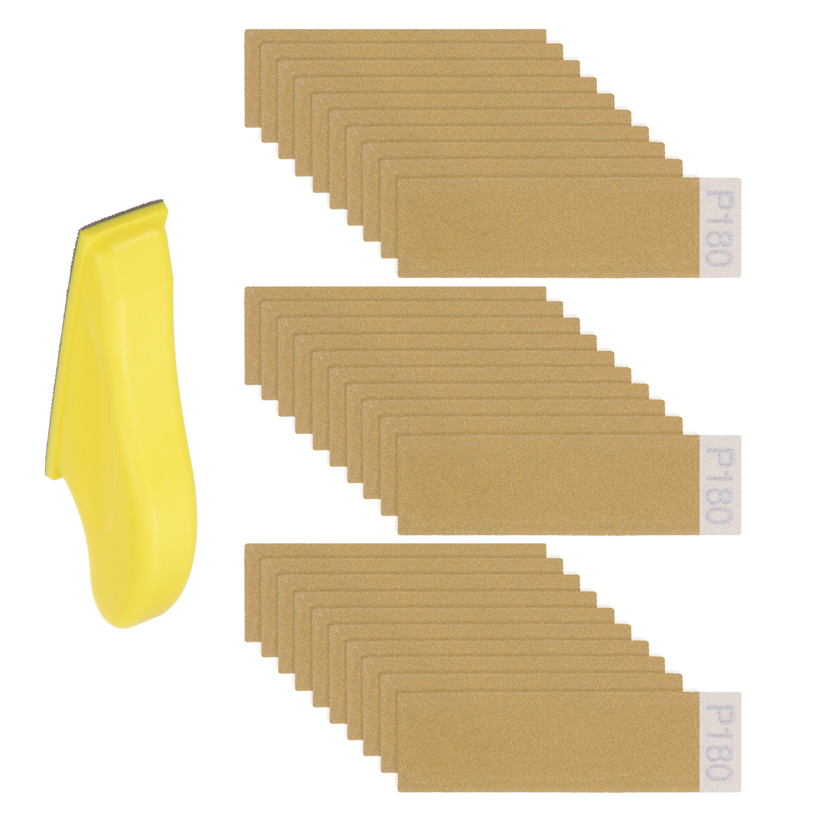Uxcell 60pcs Micro Detail Sander Paper Kit 180 Grit Wet Dry Hook & Loop ...