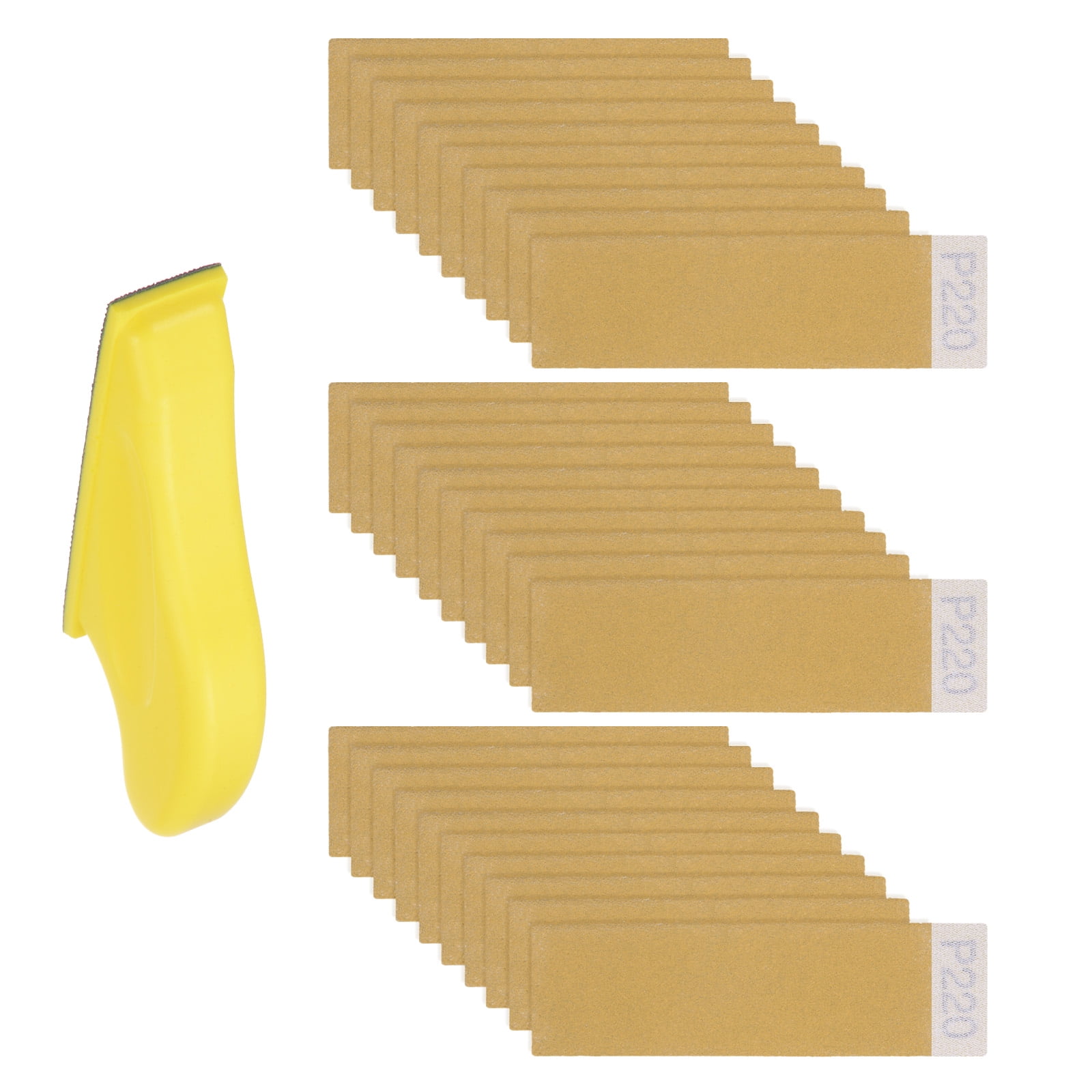 Uxcell 60pcs Micro Detail Sander Paper Kit 220 Grit Wet Dry Hook & Loop ...