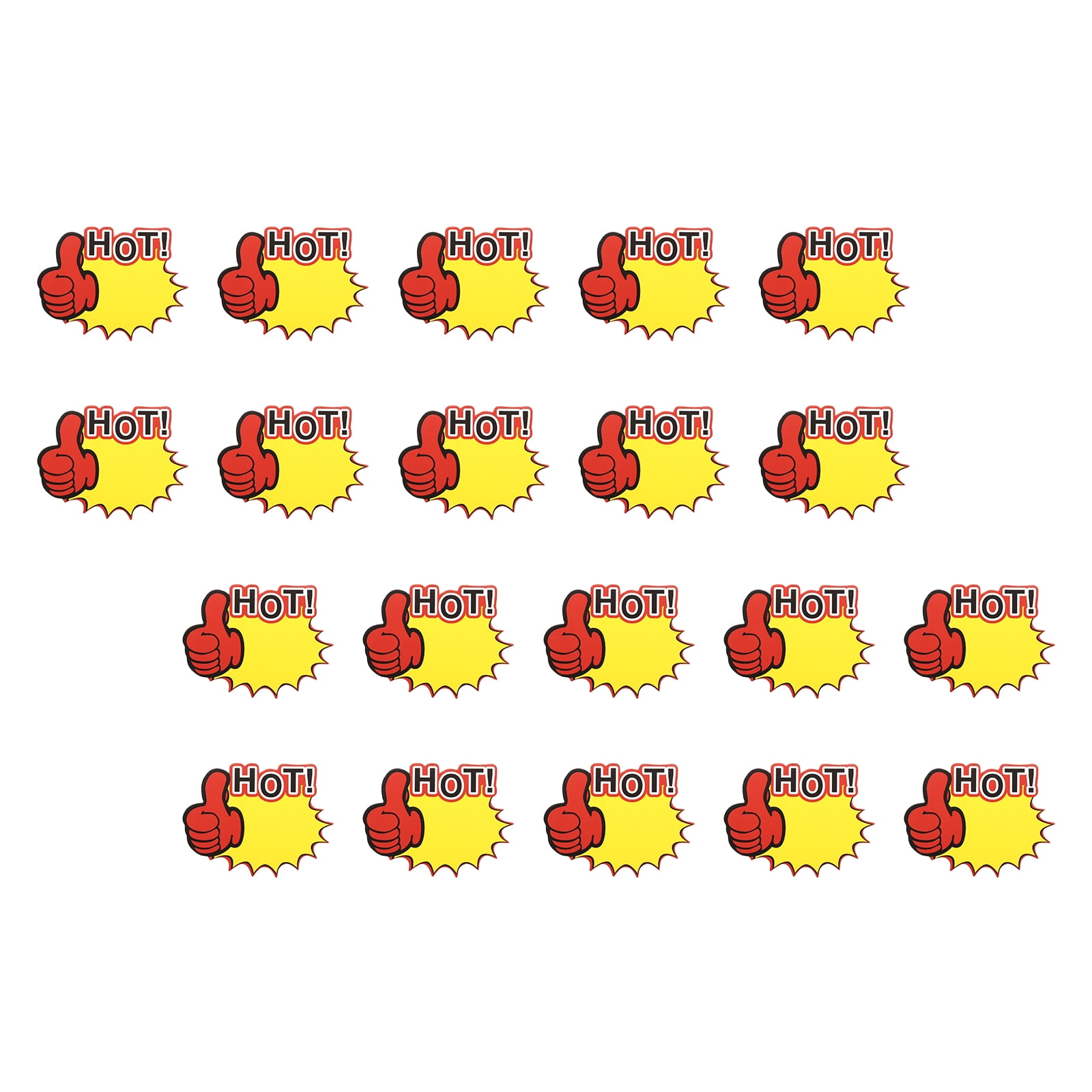 Uxcell 60pcs Retail Star Burst Signs 7.1"x5.5" for Store, Yellow(HOT ...