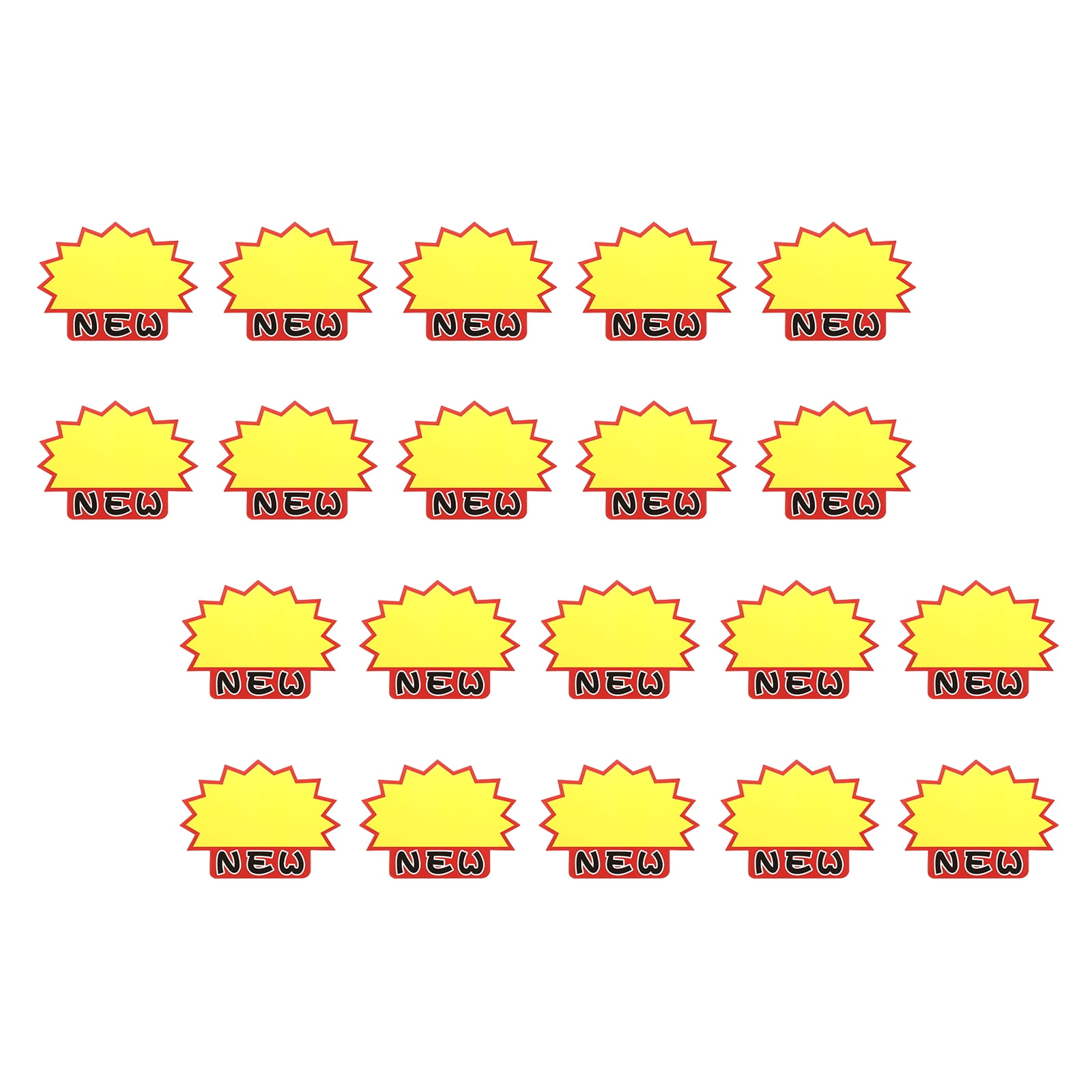 Uxcell 60pcs Retail Star Burst Signs 8.3"x5.9" for Shop, Yellow(NEW ...