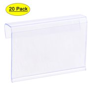 1.65 x 3.9 Inches Shelf Label Holder Clear Plastic Clip on Labels Shelf ...