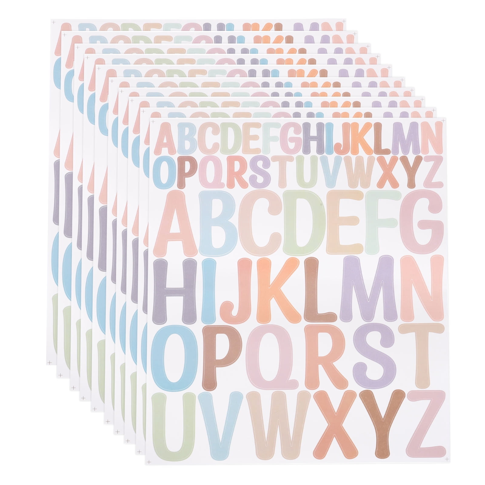 Uxcell 624 Pieces Vinyl Letter Stickers, 12 Sheets 2 Inch Morandi ...