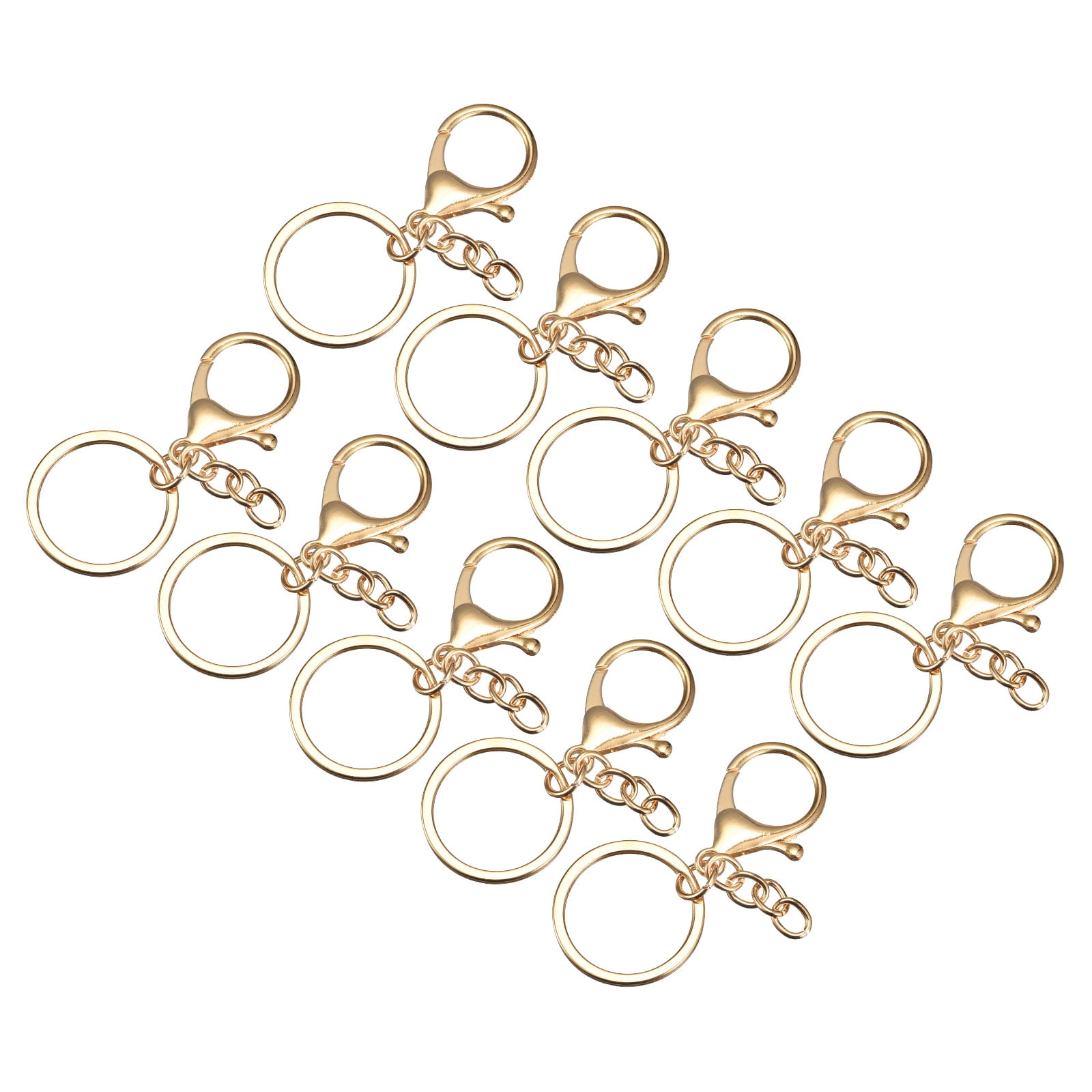 Uxcell 63mm Lobster Claw Clasps with Key Rings & Chain for Keys ...