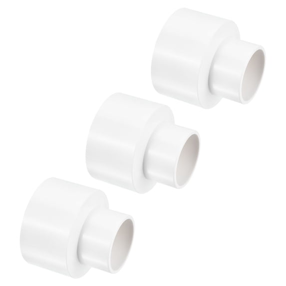 Uxcell ID Reducer Pipe Fitting Straight Adapter Connector, White 63mm ...