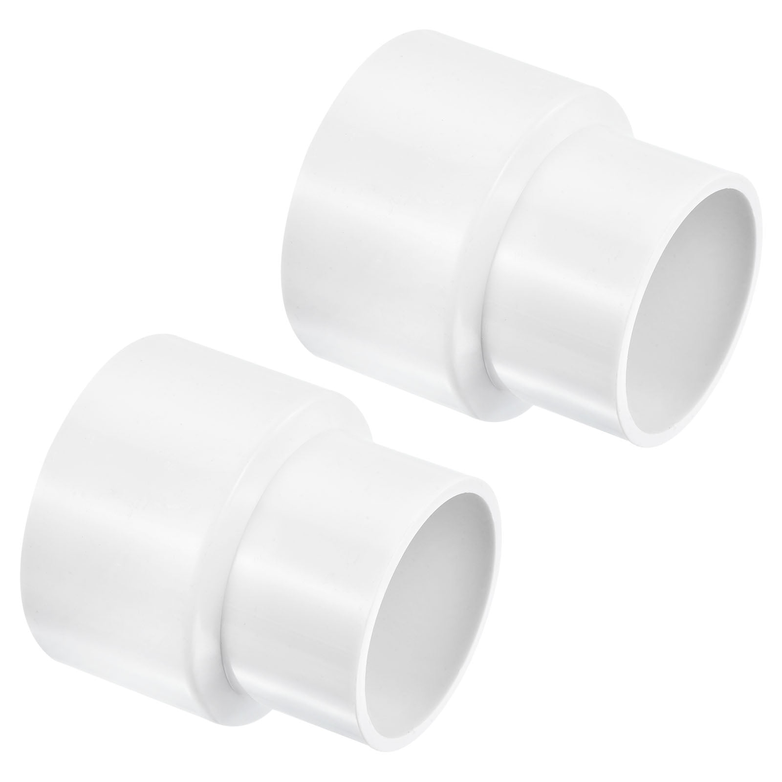 Uxcell ID Reducer Pipe Fitting Straight Adapter Connector, White 63mm ...