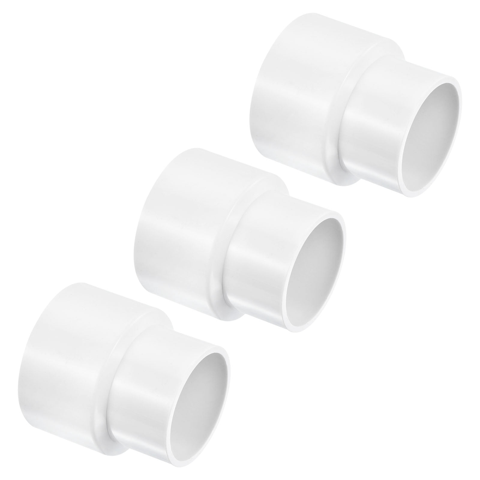 Uxcell ID Reducer Pipe Fitting Straight Adapter Connector, White 63mm ...