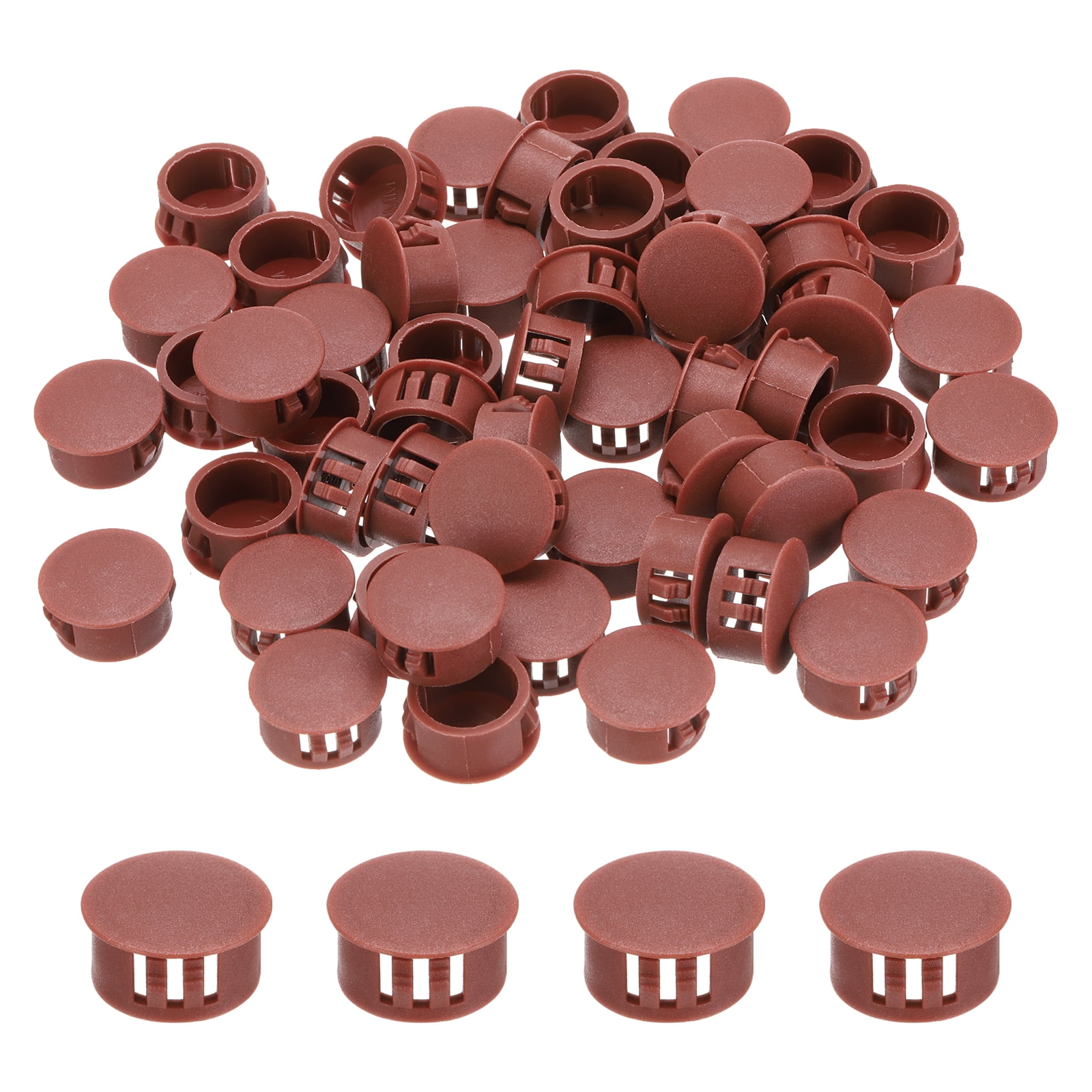 Uxcell 64PCS 14mm Dark Grey Plastic Hole Plugs, Flush Type Panel Hole ...