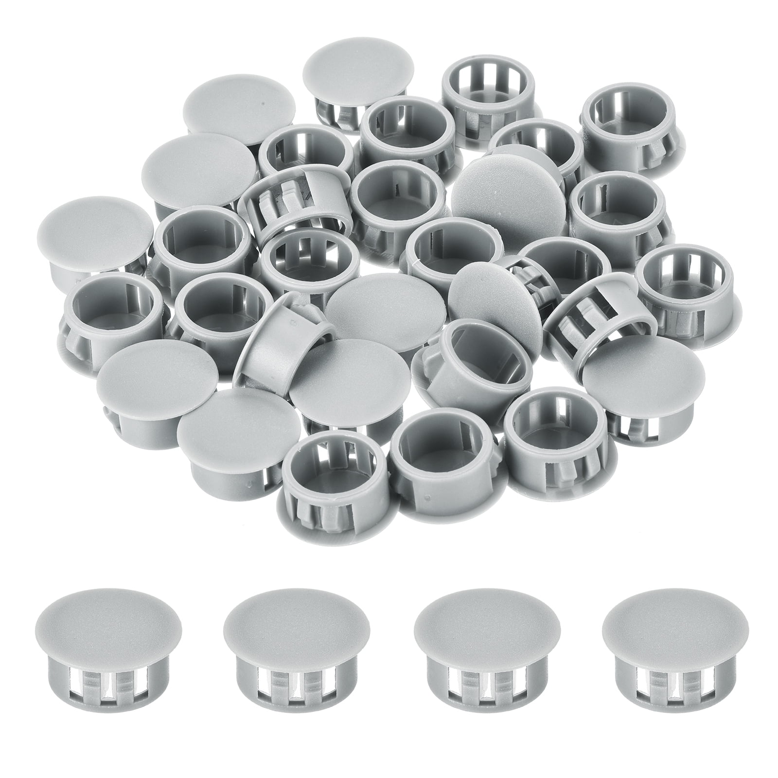 Uxcell 64PCS 17mm Light Gray Plastic Hole Plugs, Flush Type Panel Hole ...