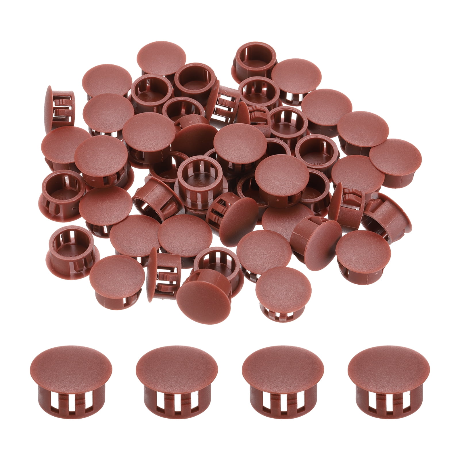 Uxcell 64PCS 18mm Dark Grey Plastic Hole Plugs, Flush Type Panel Hole ...
