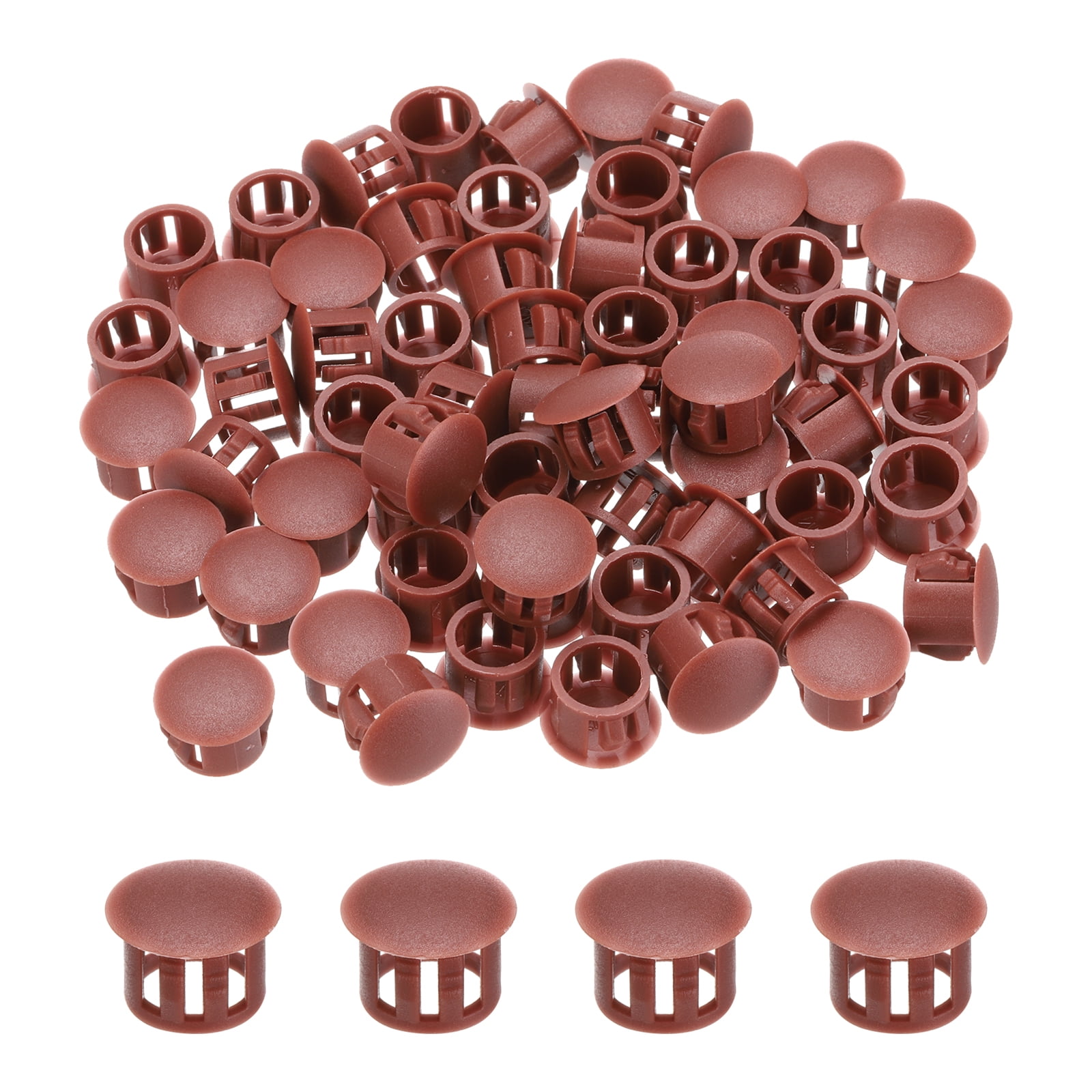 Uxcell 64PCS 20mm Dark Grey Plastic Hole Plugs, Flush Type Panel Hole ...