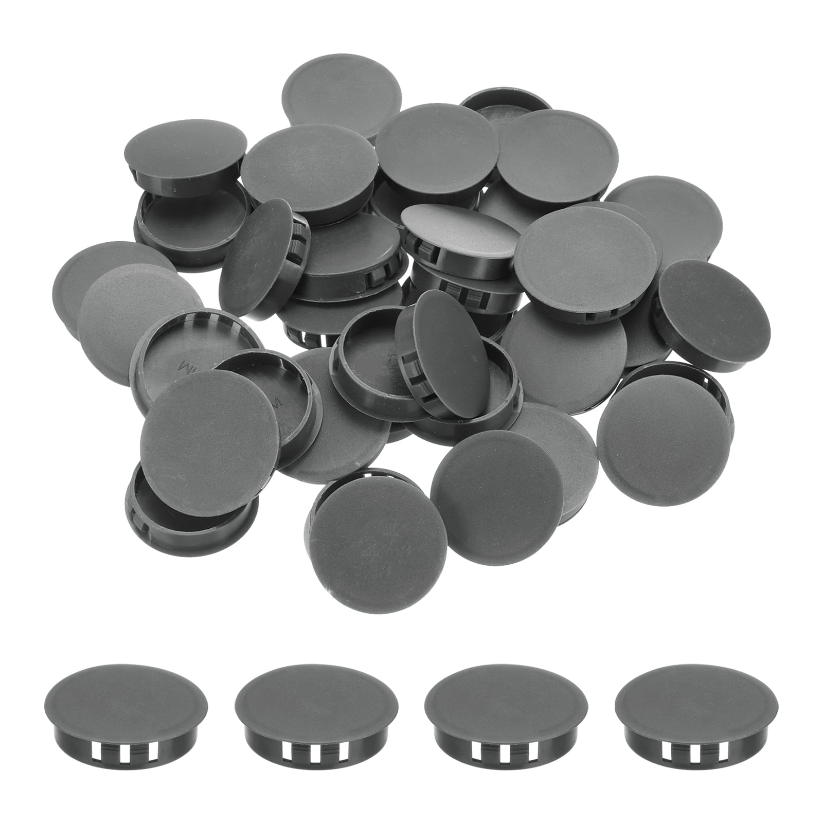 Uxcell 64PCS 40mm Dark Grey Plastic Hole Plugs, Flush Type Panel Hole ...