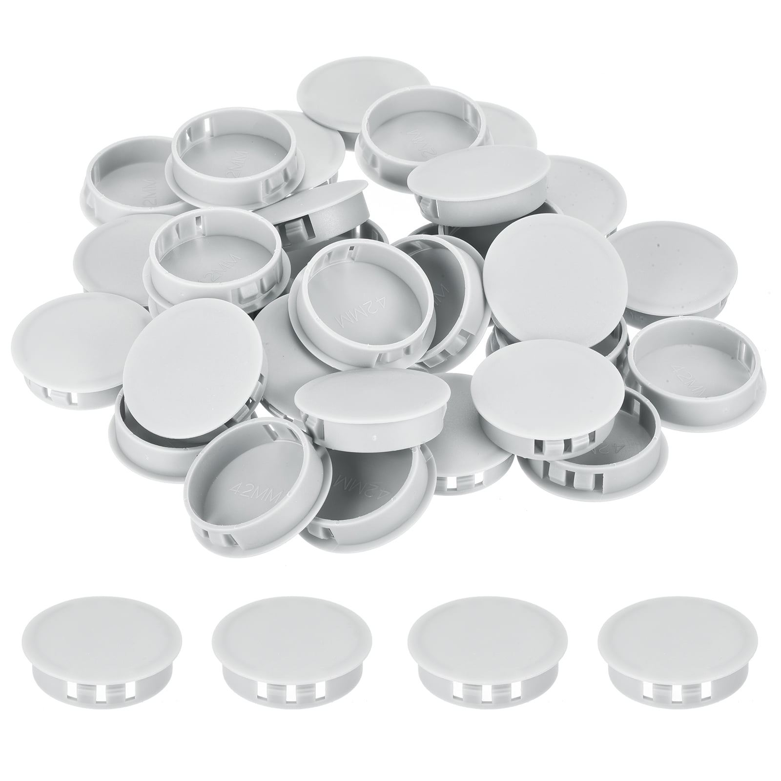 Uxcell 64PCS 45mm Light Gray Plastic Hole Plugs, Flush Type Panel Hole ...