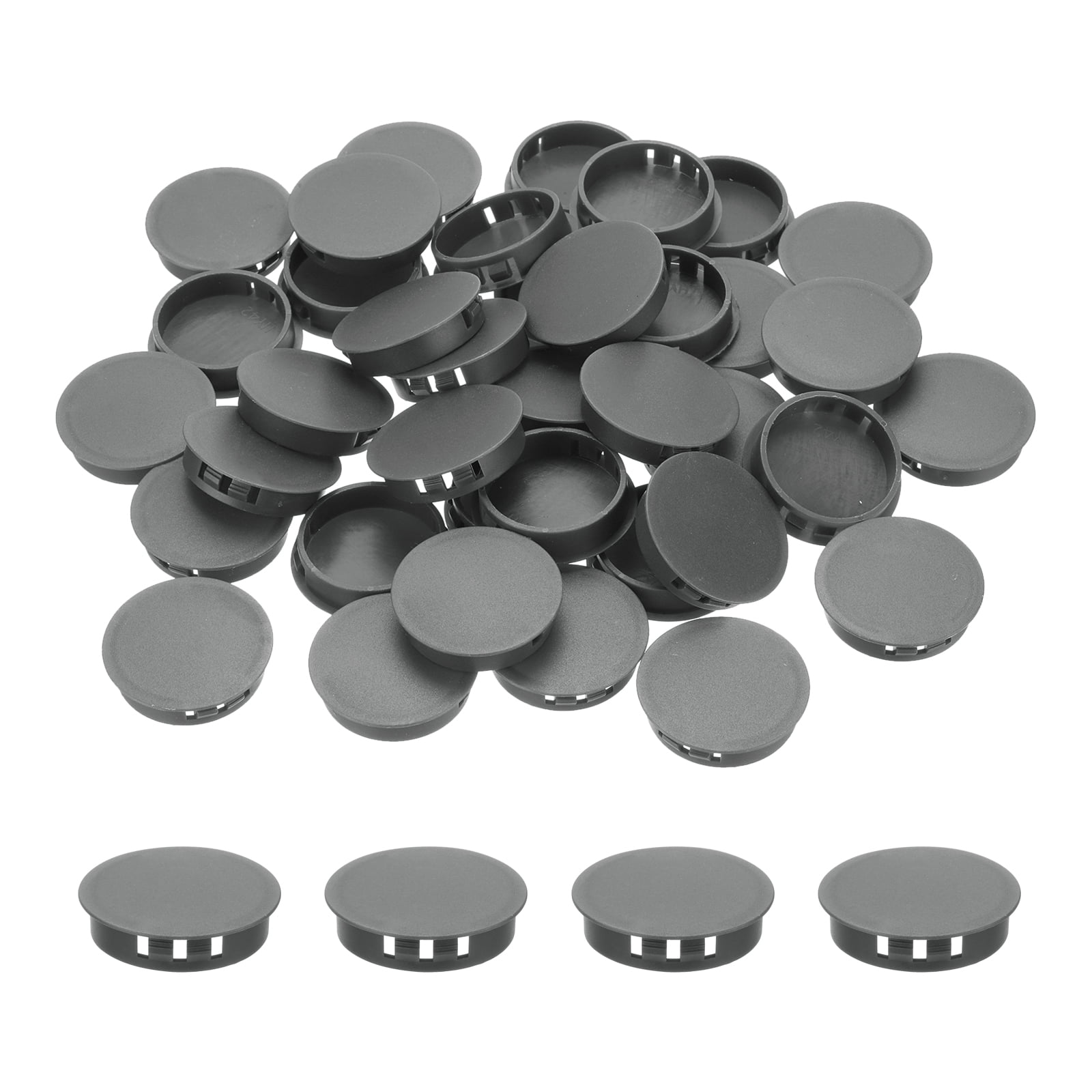 Uxcell 64PCS 50mm Dark Grey Plastic Hole Plugs, Flush Type Panel Hole ...