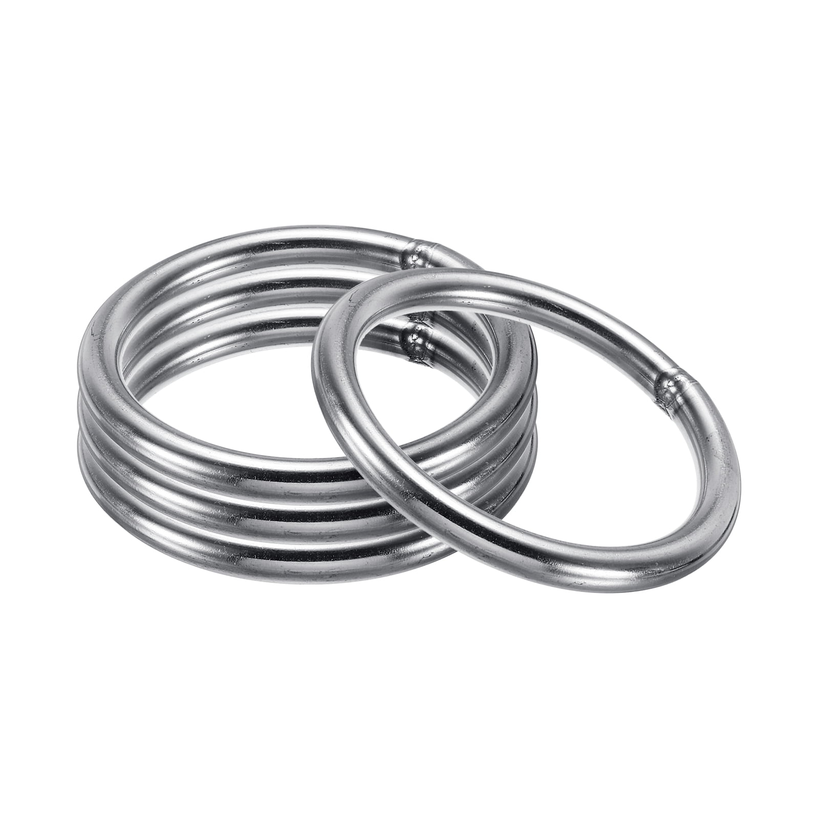 Uxcell 64mm Metal O Rings, 4 Pack 304 Stainless Steel Round Rings for ...