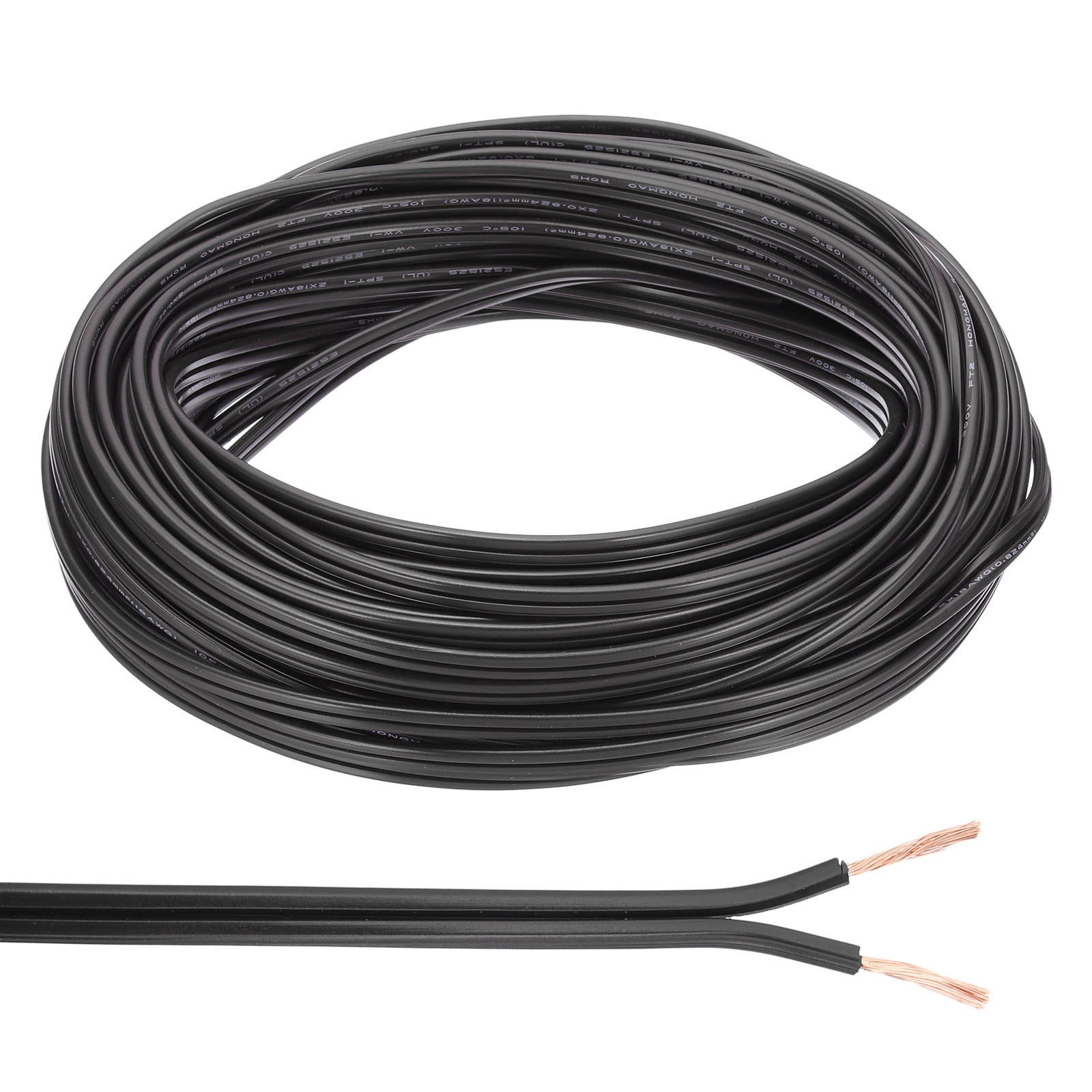 Uxcell 65Ft 18/2 Covered Wire, 300V SPT-1 Lamp Cord Insulated Heat ...