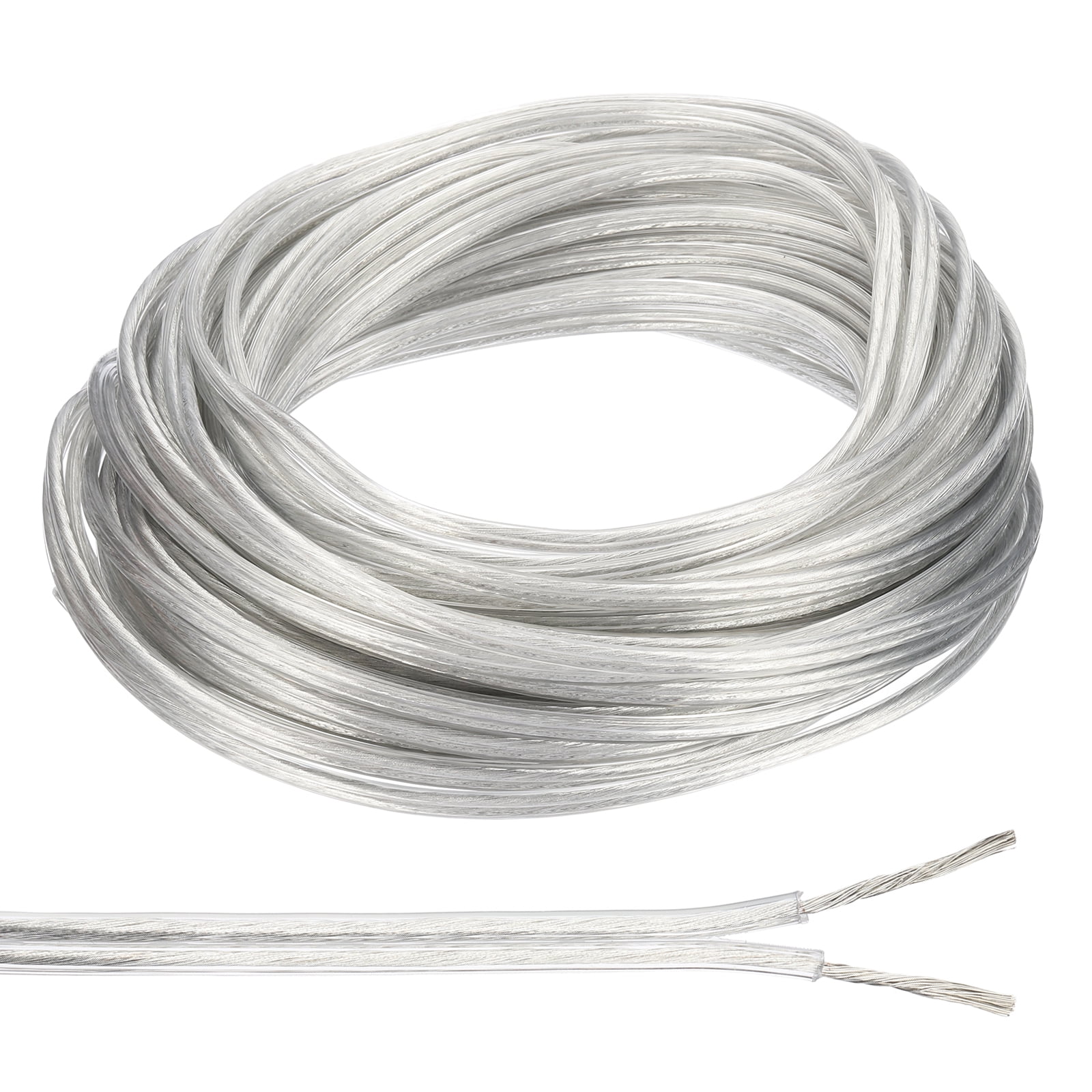 Uxcell 65Ft 18/2 PVC Covered Wire, 300V SPT-1 Lamp Cord Insulated Heat ...