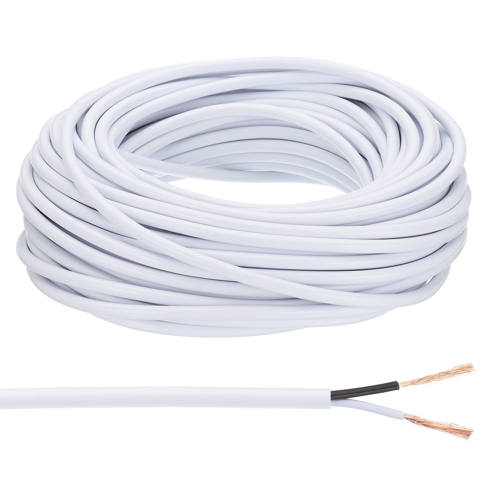 Uxcell 65Ft 18/2 Covered Wire, 300V SVT Round Lamp Cord Insulated Heat ...