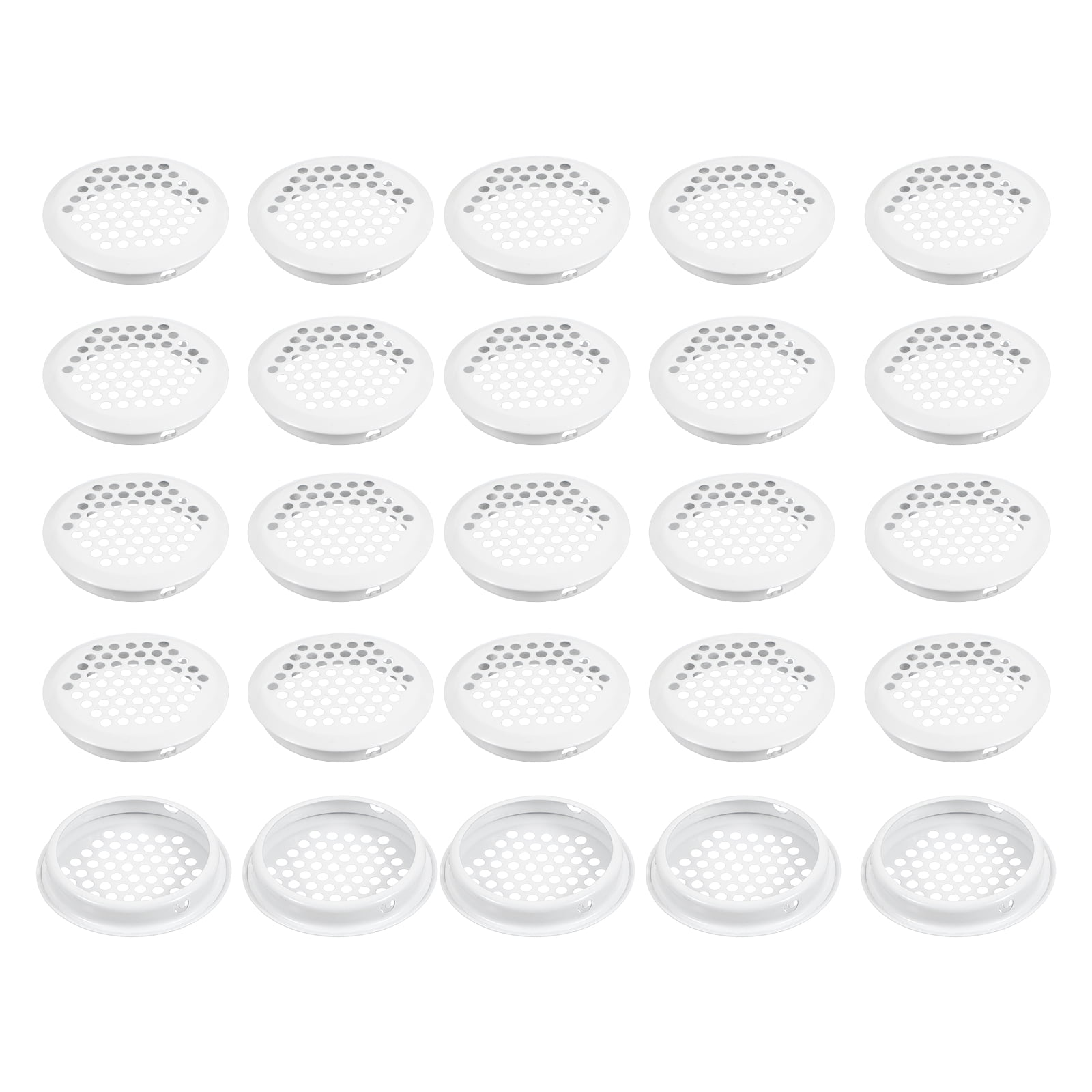 Uxcell 65mm Circular Air Vent, Dual Panel Round Mesh Hole Louver Round ...