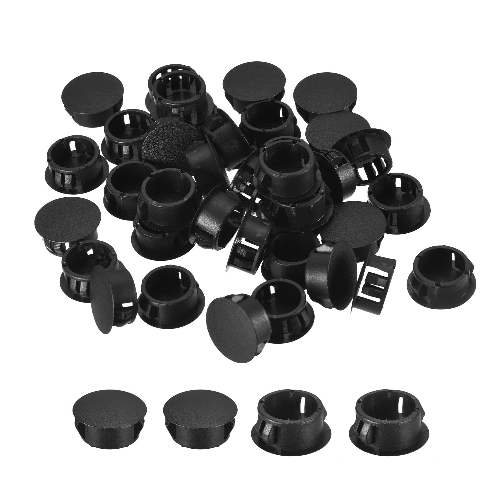 Uxcell 66Pack 23/32" Plastic Hole Plugs Panel Flush Type Knockout ...