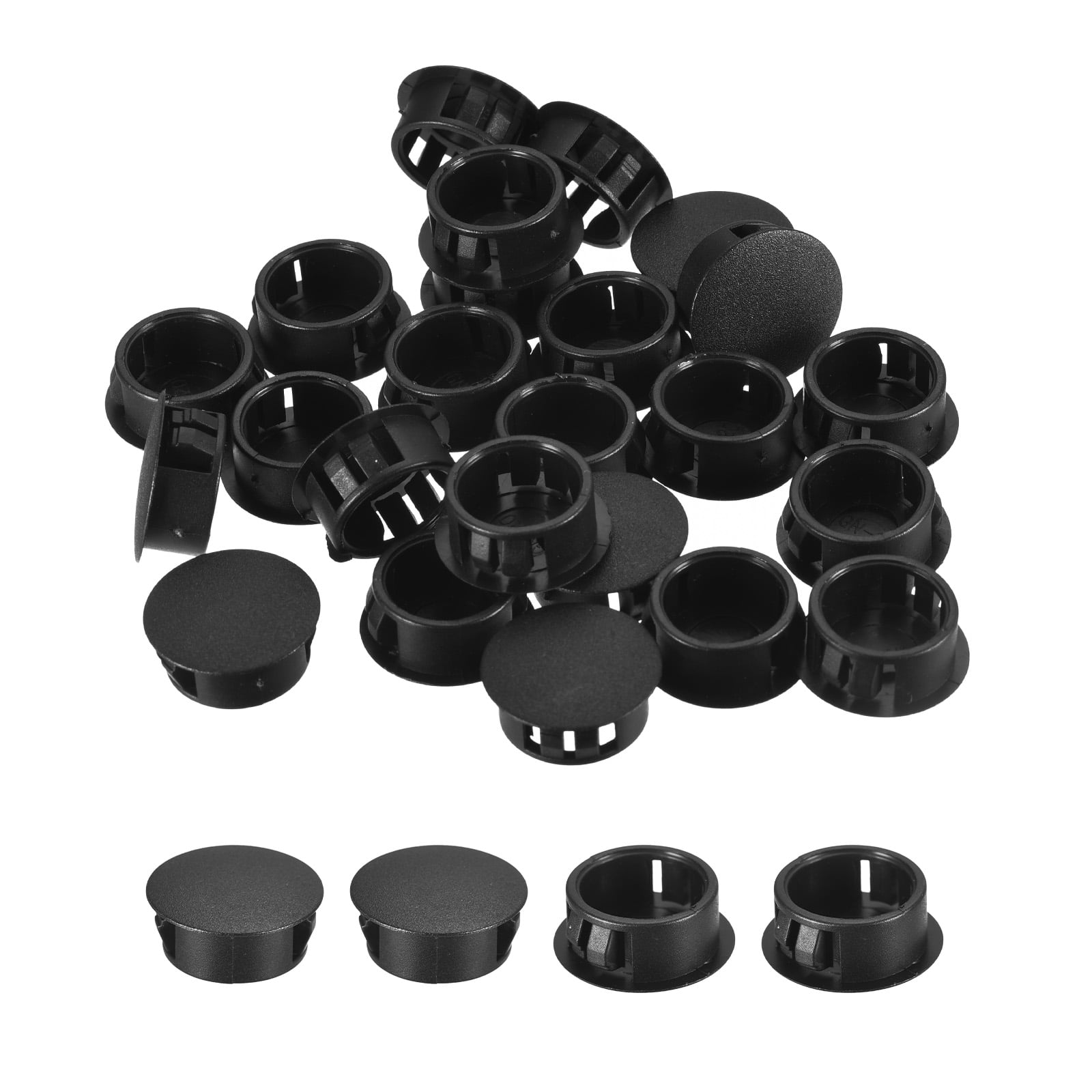 Uxcell 66Pack 25/32" Plastic Hole Plugs Panel Flush Type Knockout ...