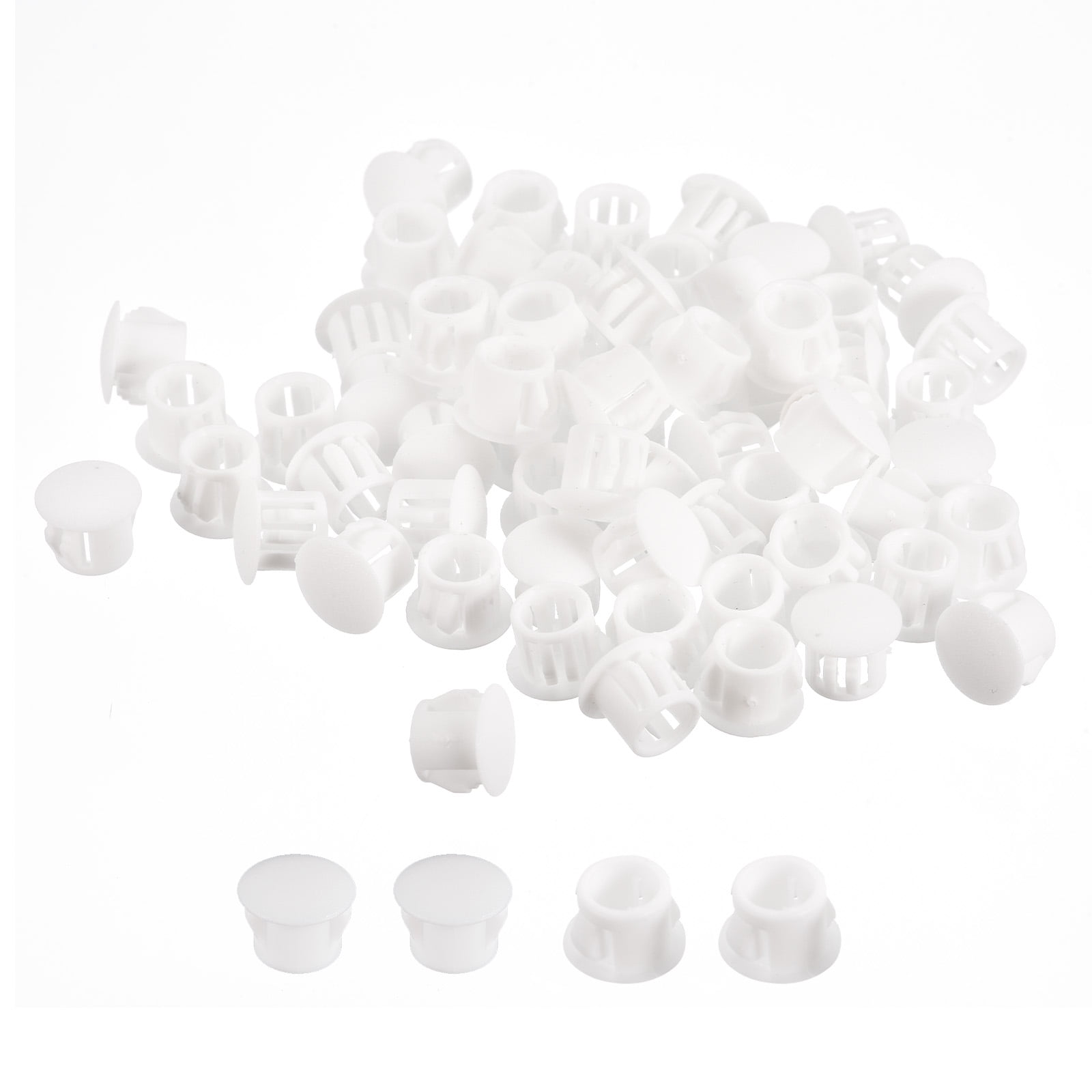 Uxcell 66Pack 3/8" Plastic Hole Plugs Panel Flush Type Knockout Locking ...