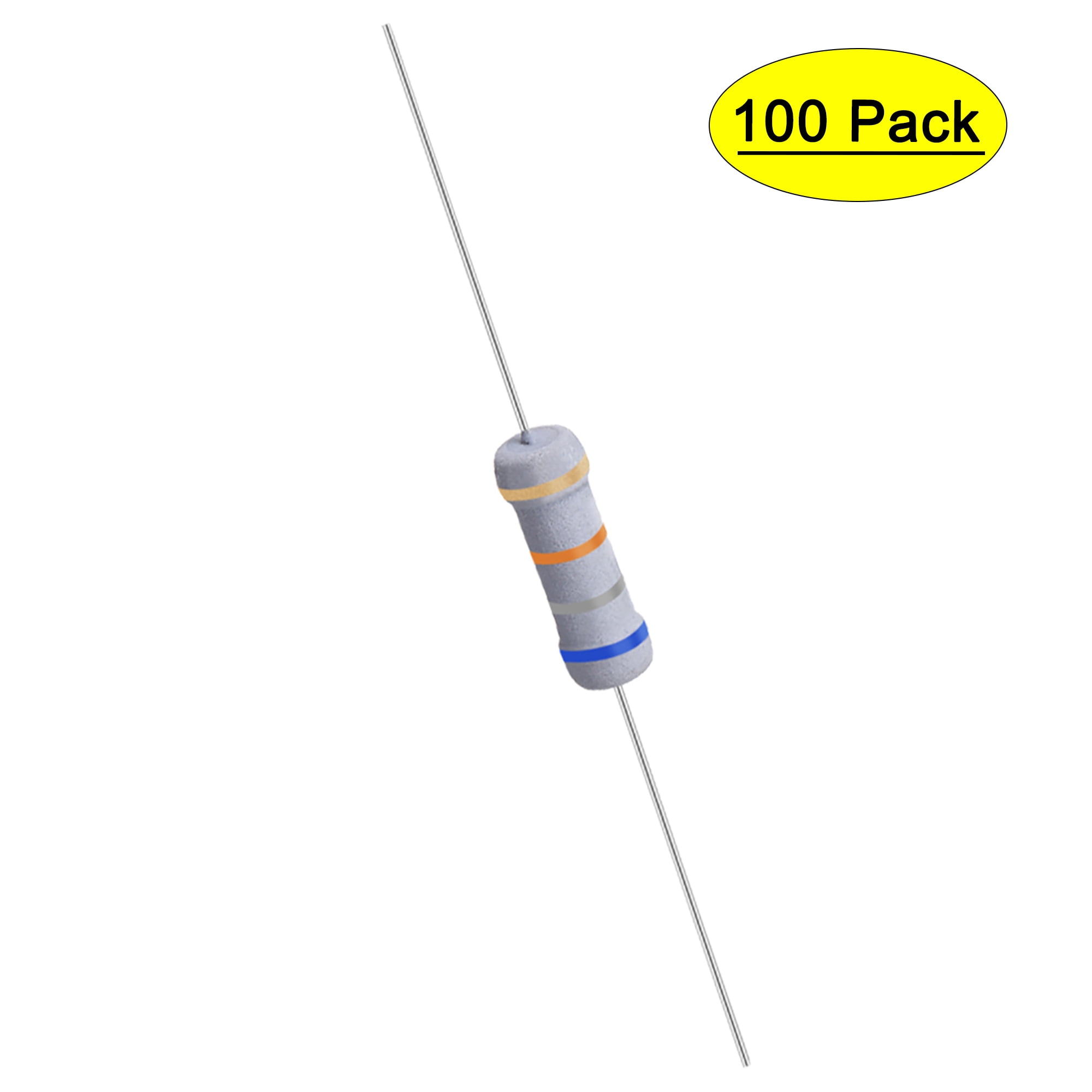 Uxcell 68K Ohm 1W ±5% Tolerance Axile Lead Metal Oxide Film Resistor ...