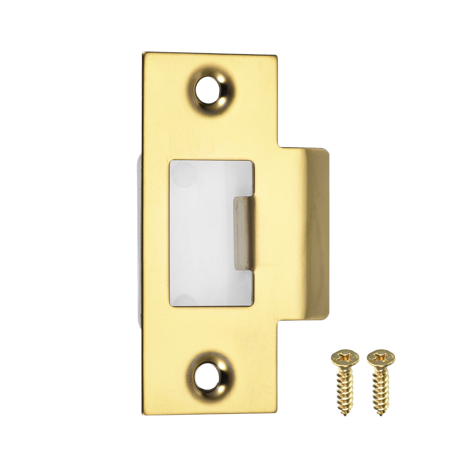 Uxcell 68mm x 39mm 201 Stainless Steel Door Latch Deadbolt Strike Plate ...