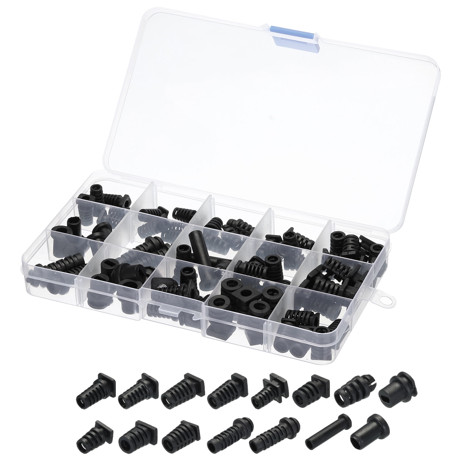 Uxcell 68pcs Strain Relief Cord Connector Assortment Cable Bushing Boot ...