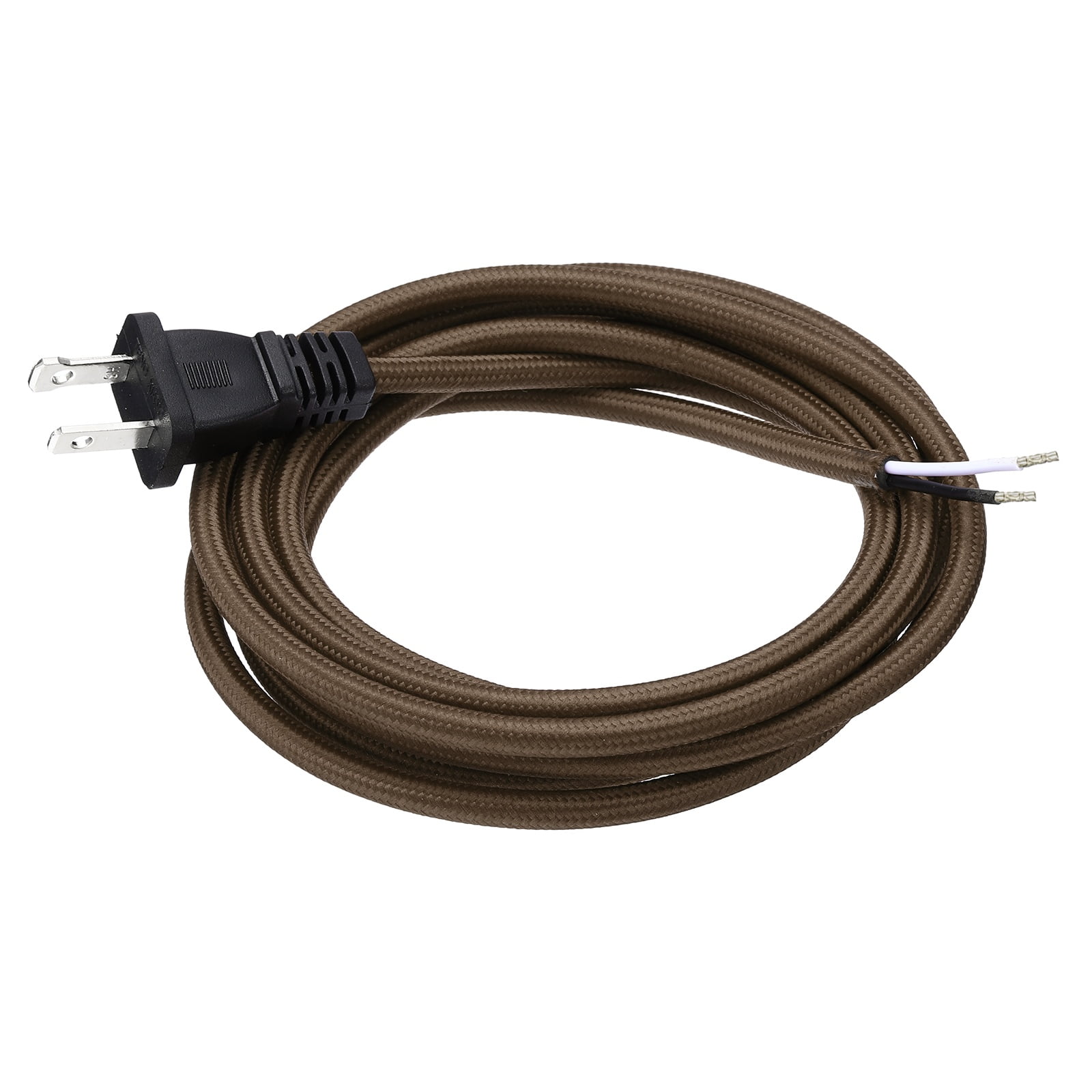 Uxcell 6Ft 18/2 Cloth Covered Lamp Cord with Plug, Vintage Electrical ...