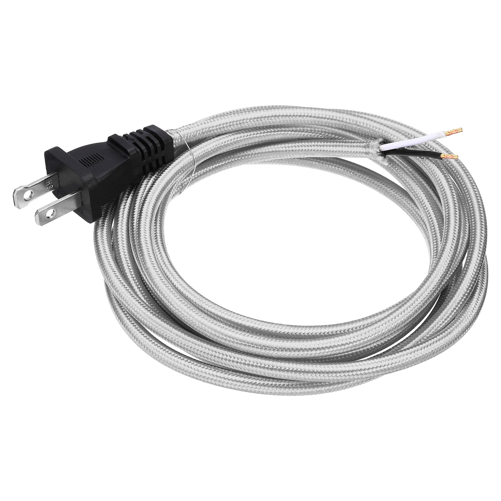 Uxcell 6Ft 18/2 Cloth Covered Lamp Cord with Plug, Vintage Electrical ...