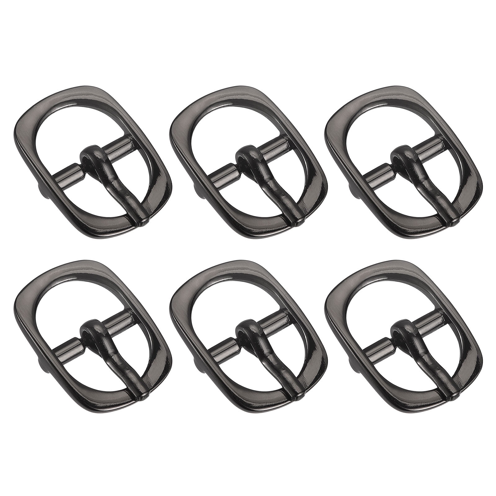 Uxcell 6Pack 0.5" Single Prong Belt Buckle Oval Center Bar Buckles for ...