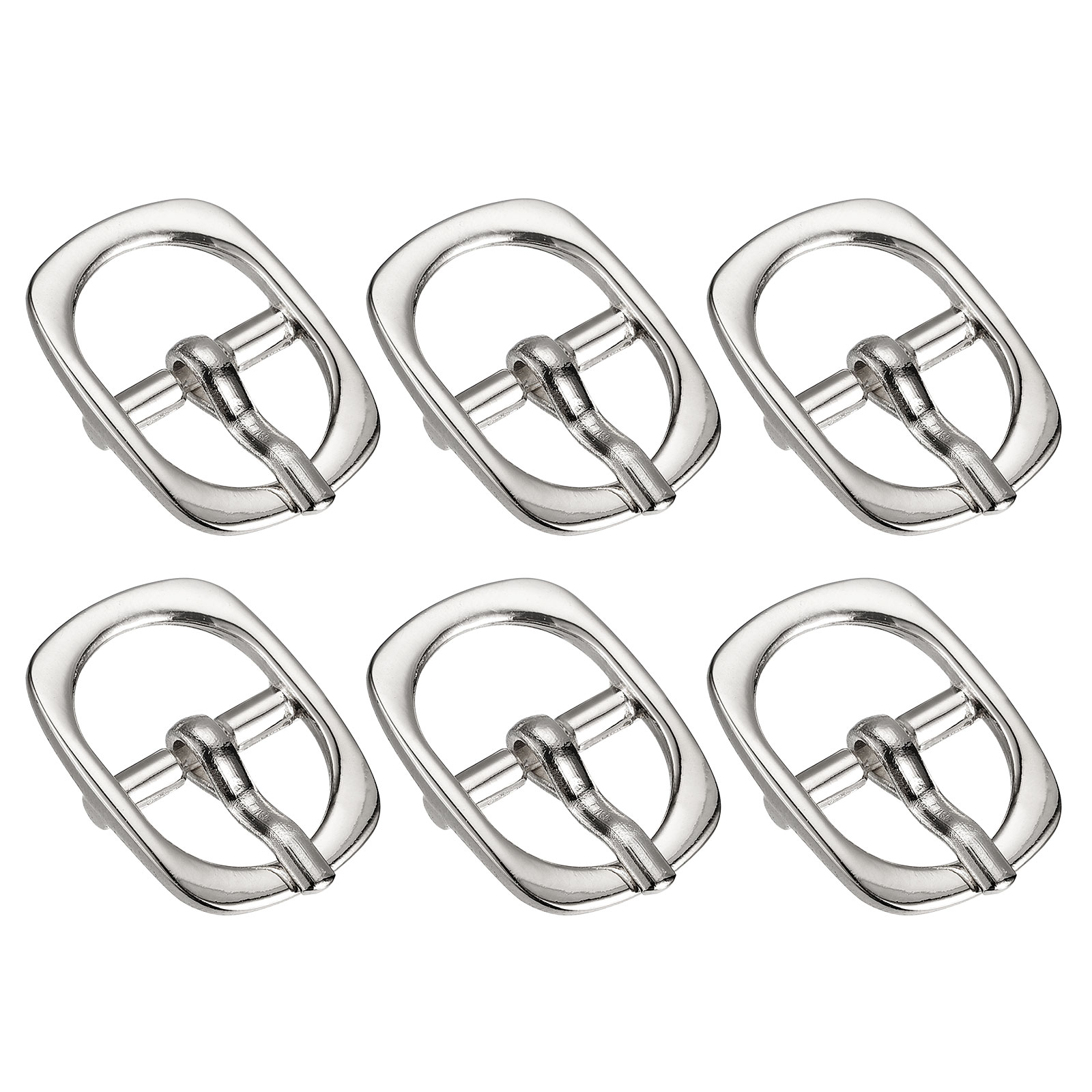 Uxcell 6Pack 0.5" Single Prong Belt Buckle Oval Center Bar Buckles for ...