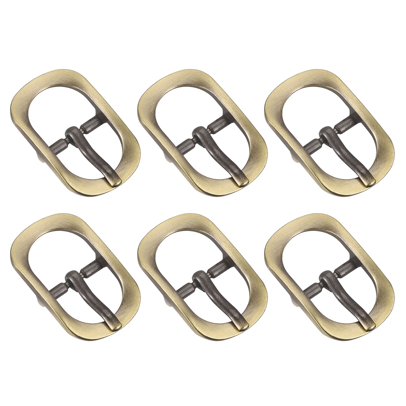 Uxcell 6Pack 0.59" Single Prong Belt Buckle Oval Center Bar Buckles for ...