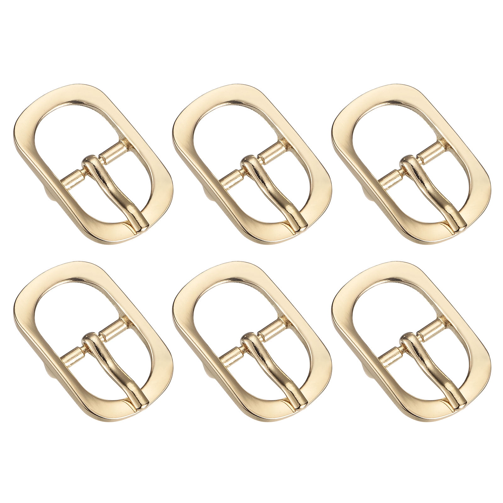 Uxcell 6Pack 0.59" Single Prong Belt Buckle Oval Center Bar Buckles for ...