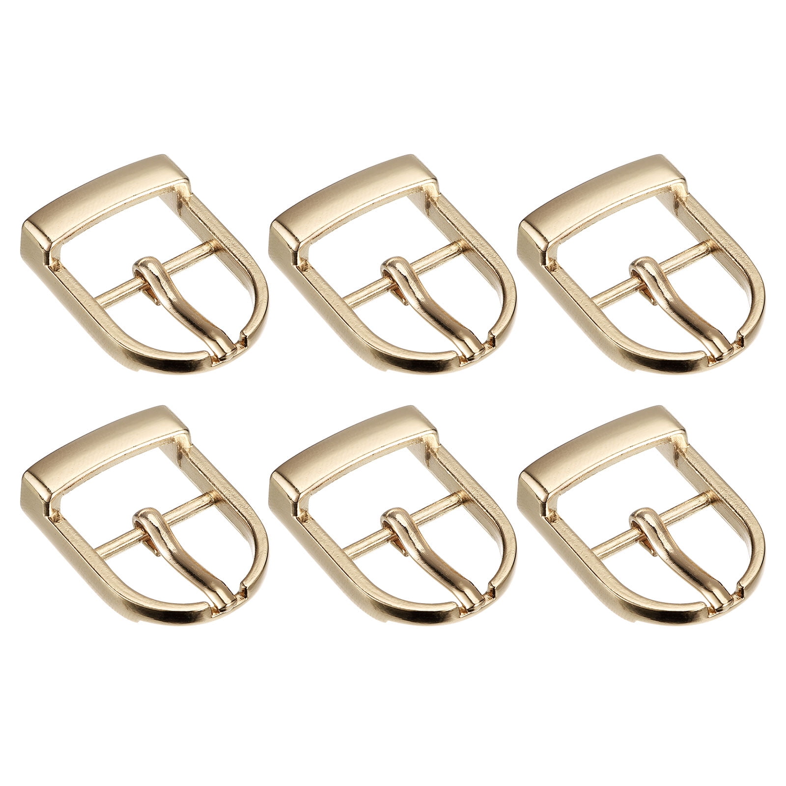 Uxcell Adjustable 6Pack 0.63" Single Prong Belt Buckle Oval Center Bar ...