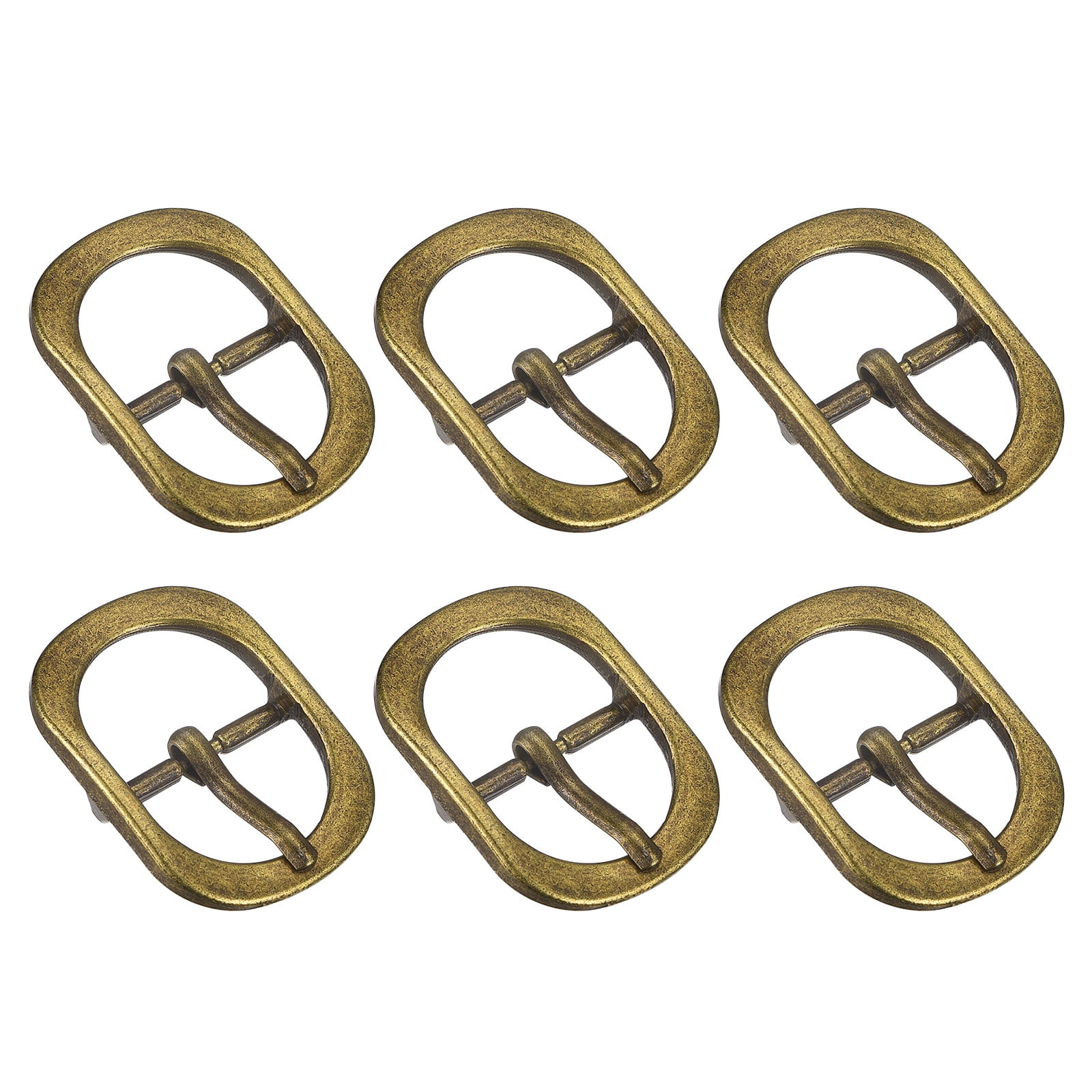 Uxcell 6Pack 0.75" Single Prong Belt Buckle Oval Center Bar Buckles for ...