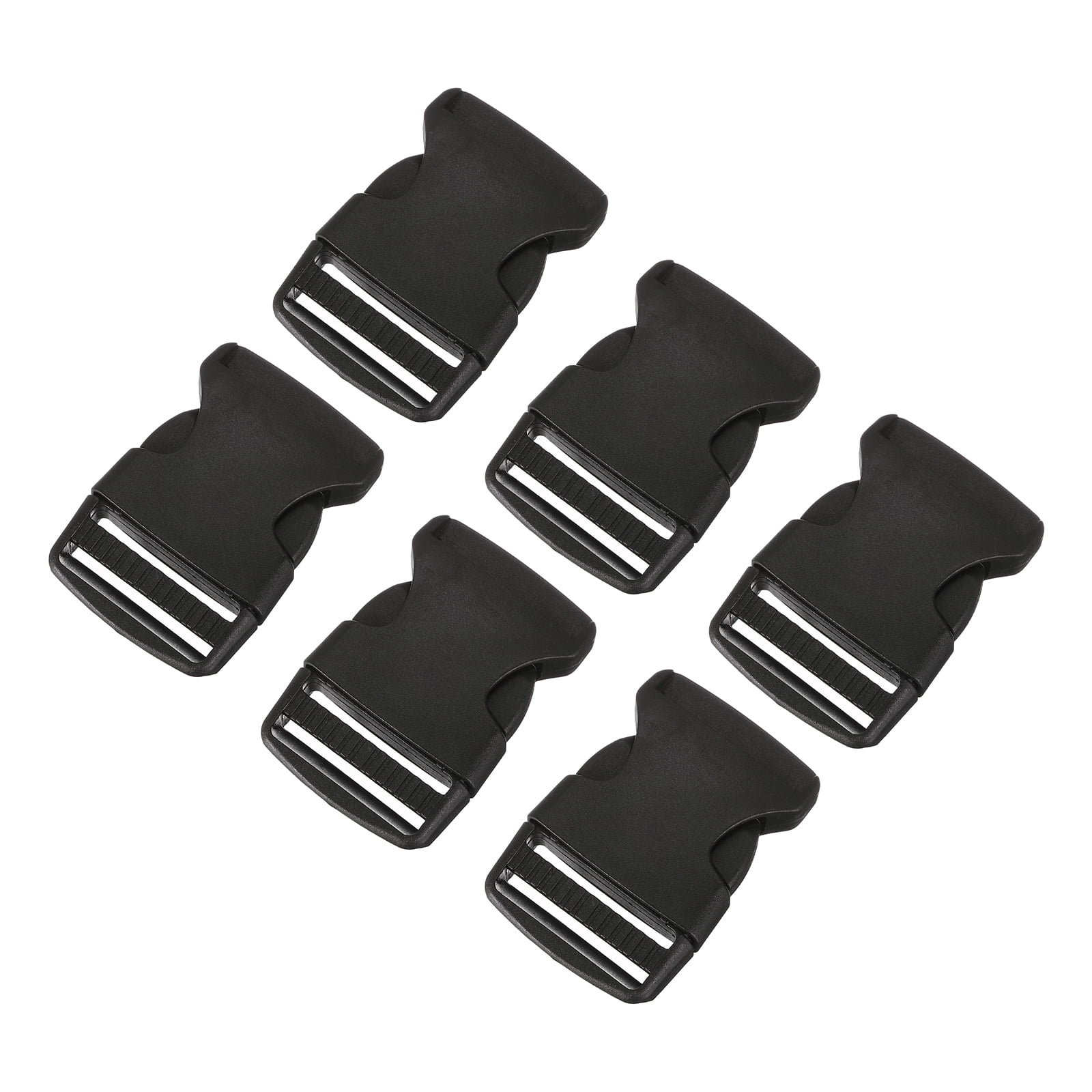 Uxcell 6Pack 1-1/2" Plastic Dual Adjustable Side Release Buckle for ...
