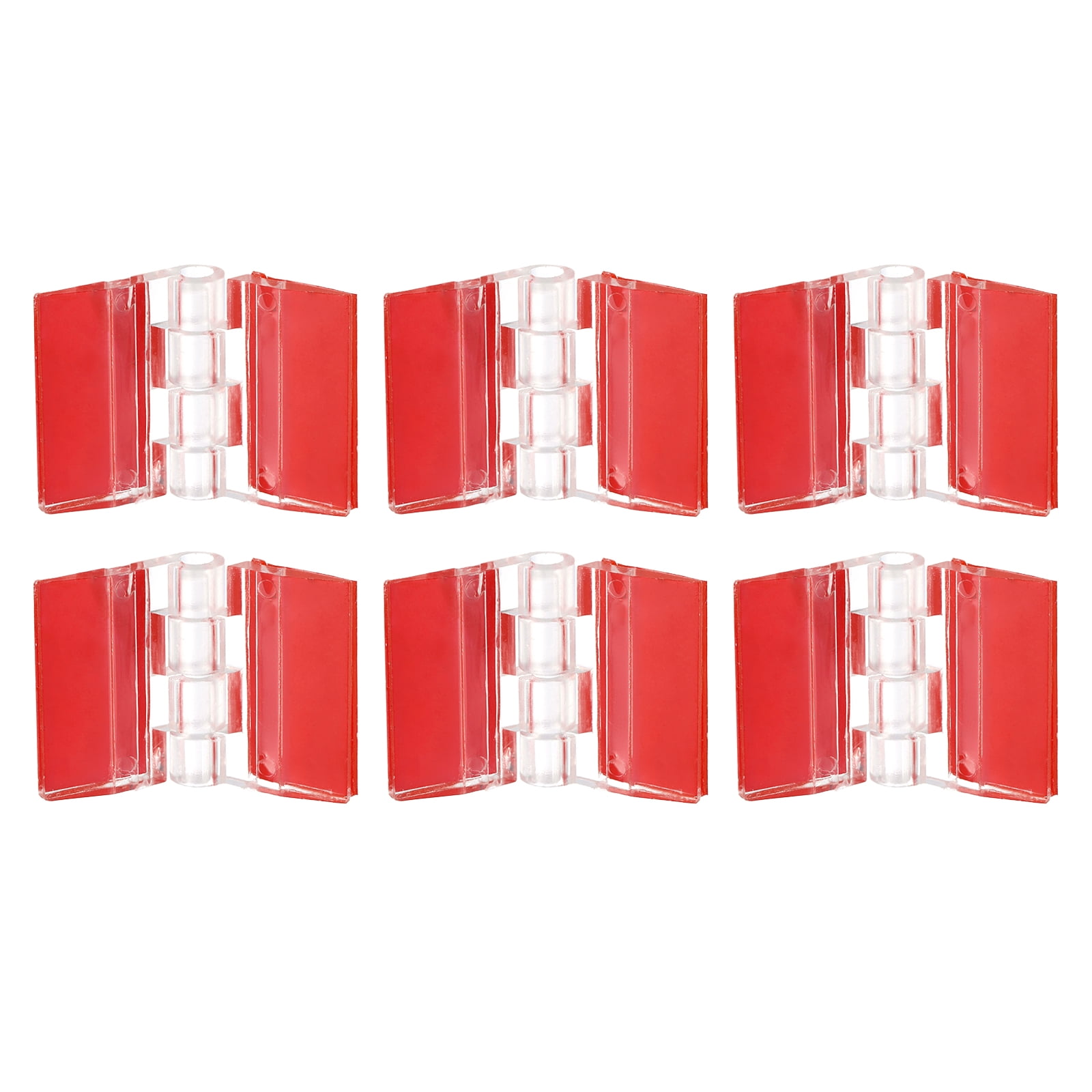 Uxcell 6Pack 25x35mm Acrylic Hinges Self Adhesive Clear Continuous ...