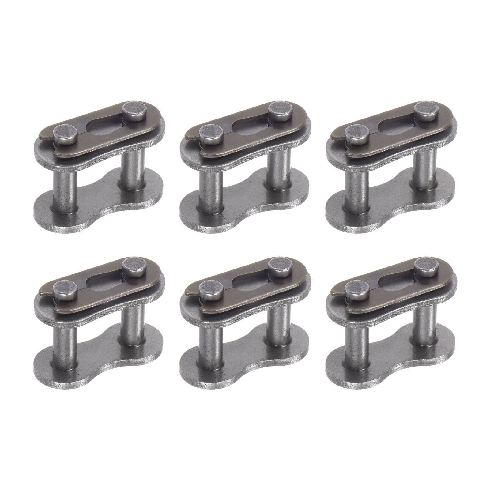 Uxcell 6Pack #40 Chain Connector Link Roller, 1/2" Pitch Carbon Steel ...