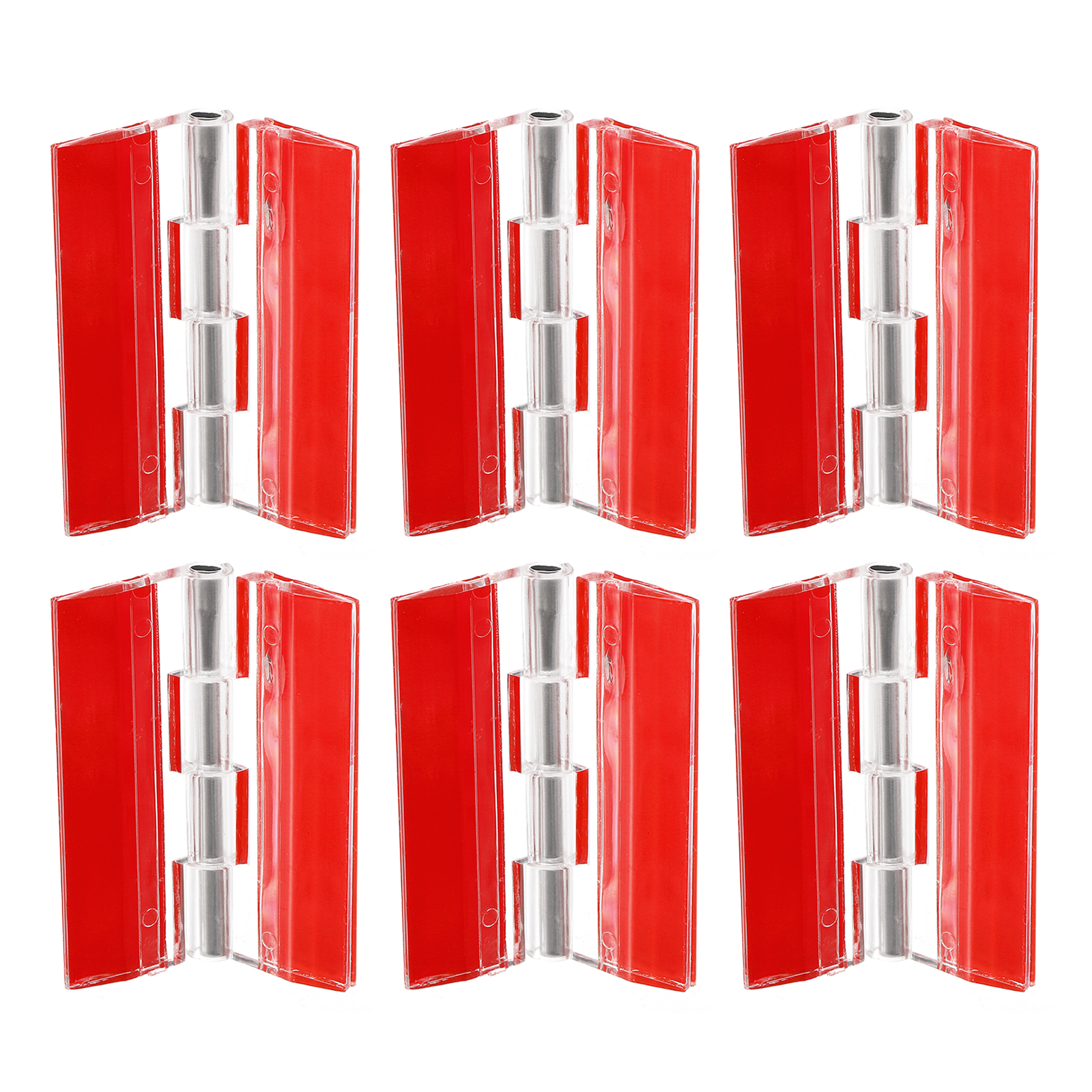 Uxcell 6Pack 45x34mm Acrylic Hinges Self Adhesive Clear Folding Hinge ...