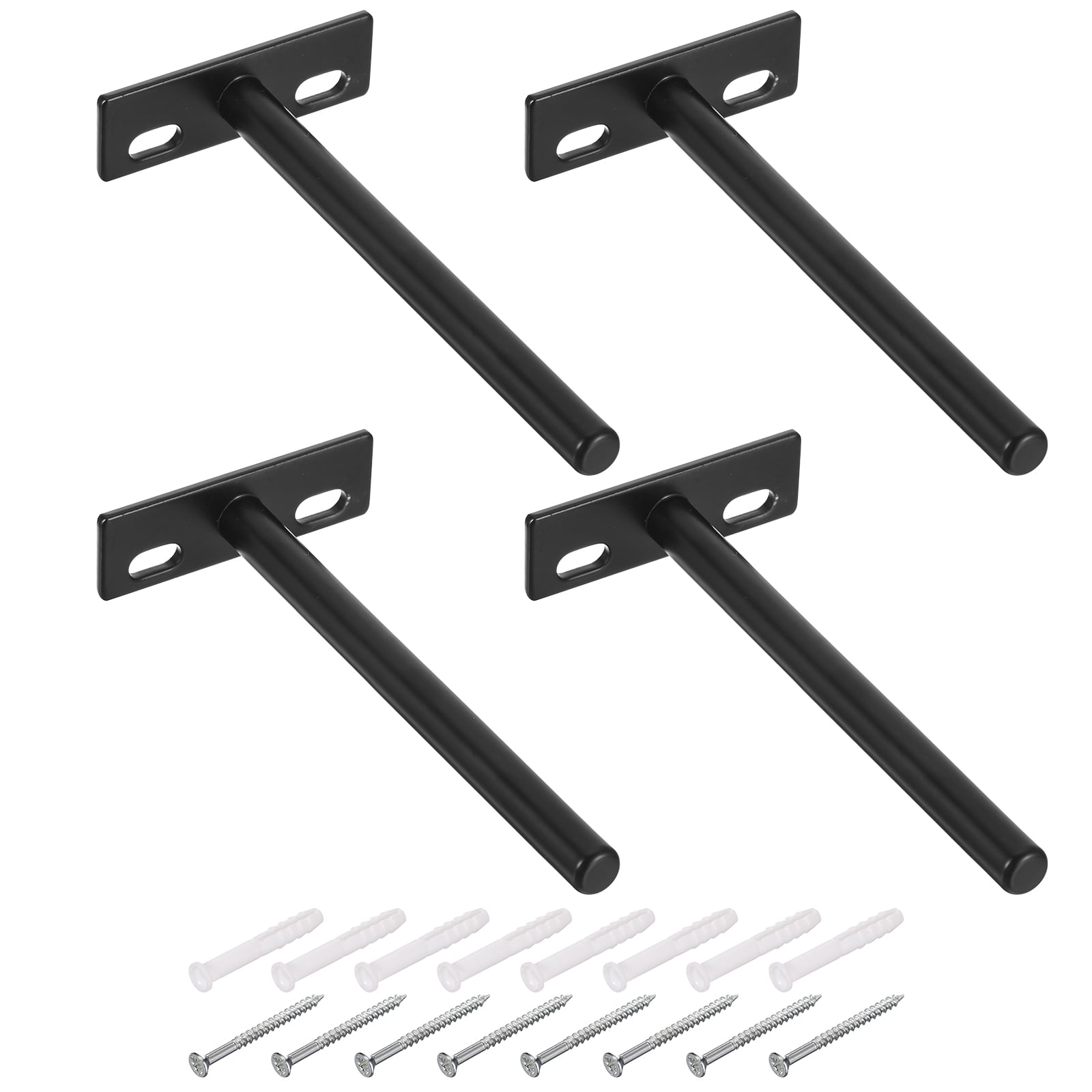 Uxcell 6Pack 5 Inch Wall Mounting Floating Shelf Bracket Hidden Shelf ...