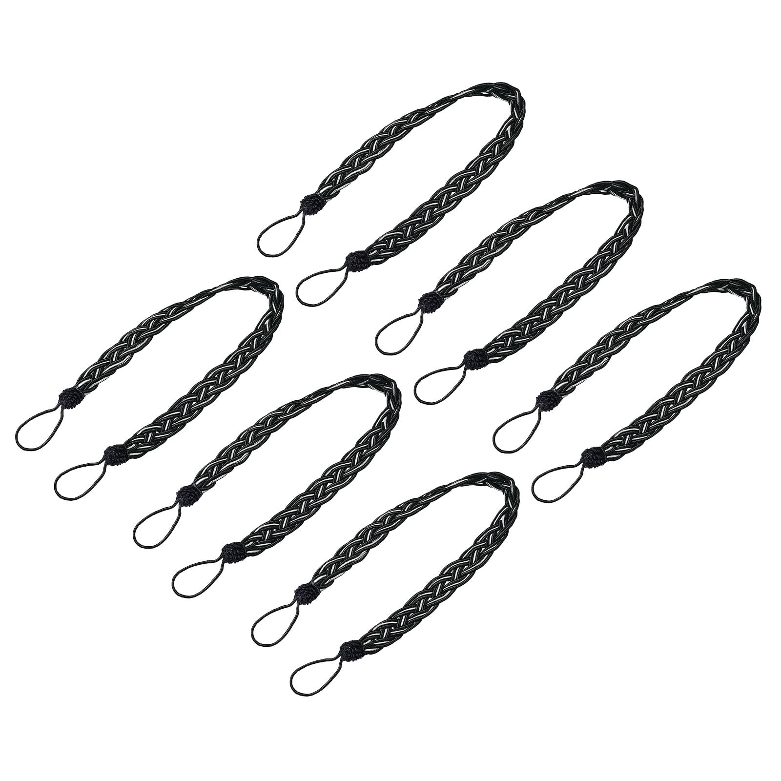 Uxcell 6Pack 58cm/23" Curtain Tiebacks Braided Drapery Holdback Holder ...