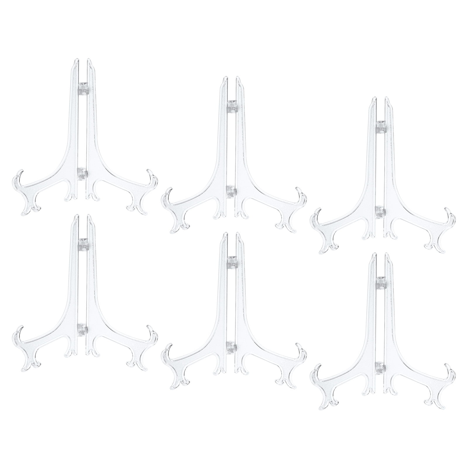 Uxcell 6Pack 6.8" Easel Plate Holder, Plastic Folding Display Stand ...